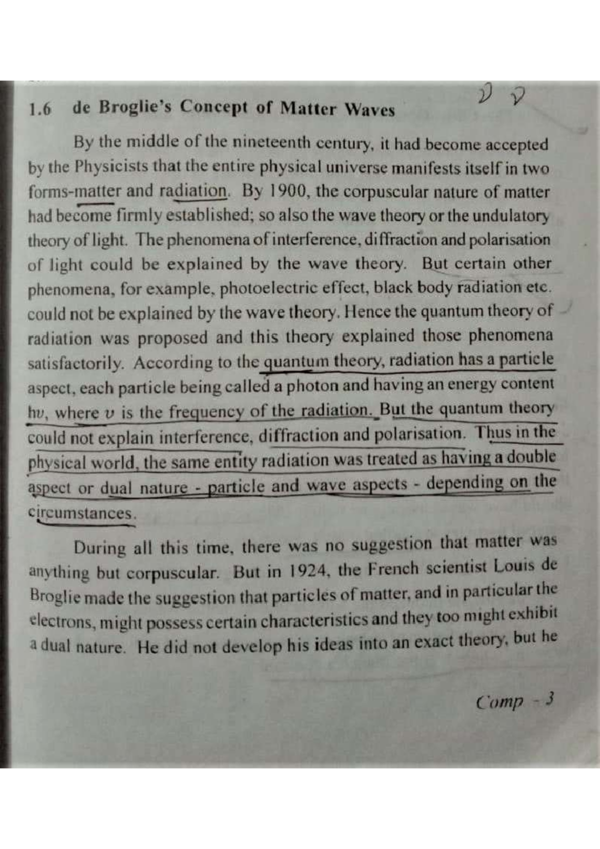 De Broglie's concept and Wavelenght of matter waves - Complementary Physics - Studocu