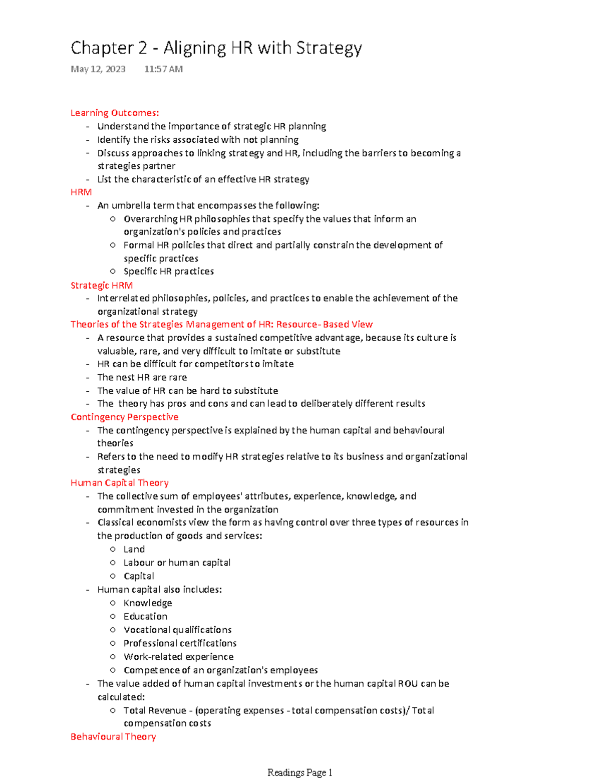 Chapter 2 - lecture - Learning Outcomes: - Understand the importance of ...