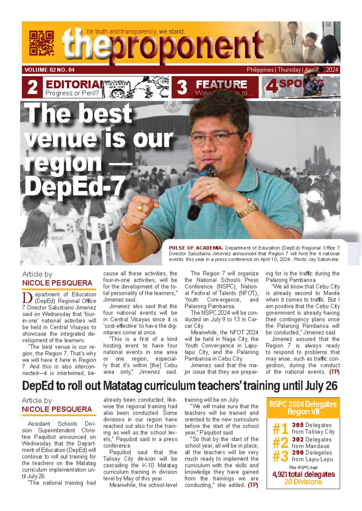 Cebu-City - Tabloid_Format - thetheproponent VOLUME 02 NO. 04 ...