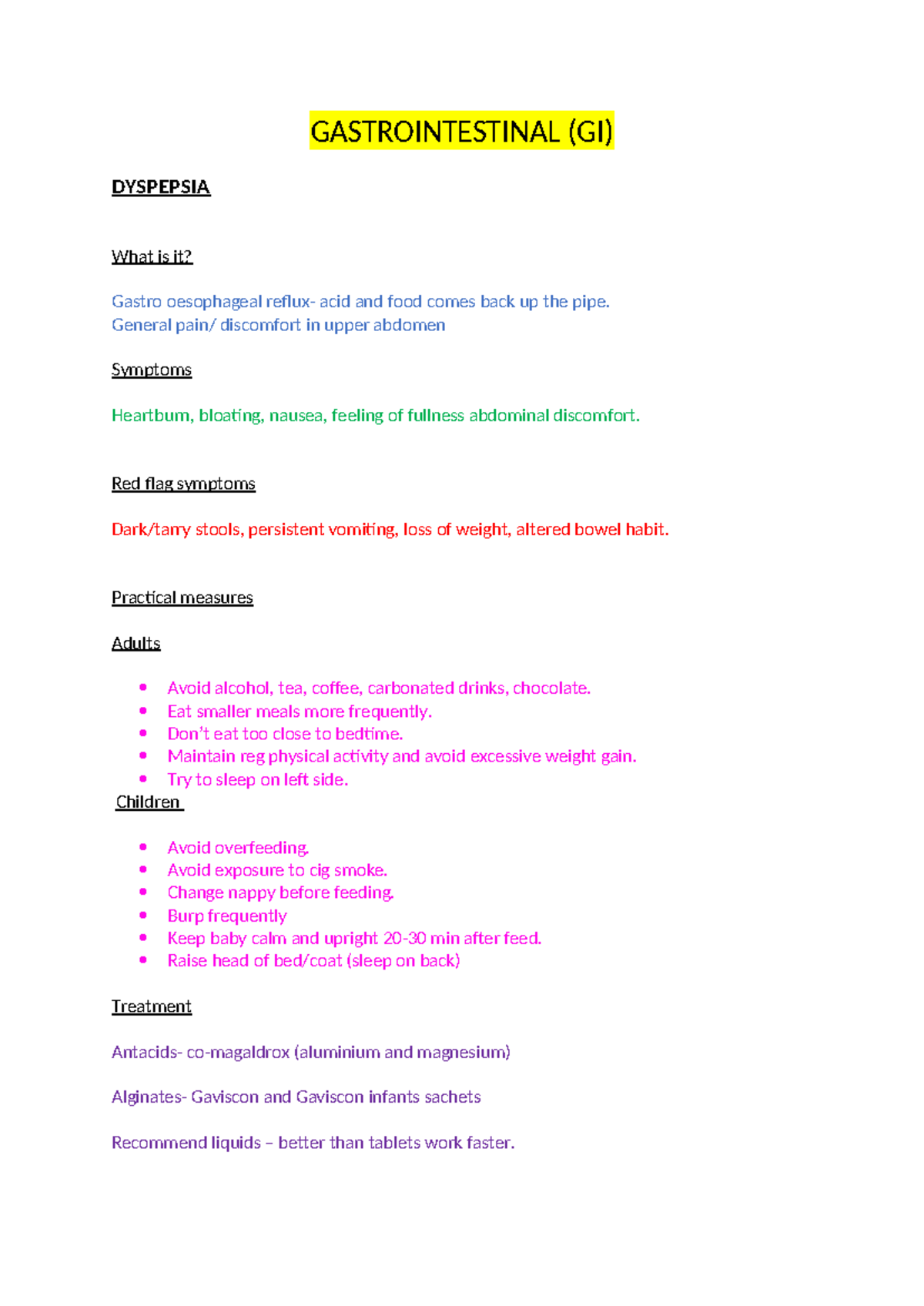 OSCE PREP - practice - GASTROINTESTINAL (GI) DYSPEPSIA What is it ...