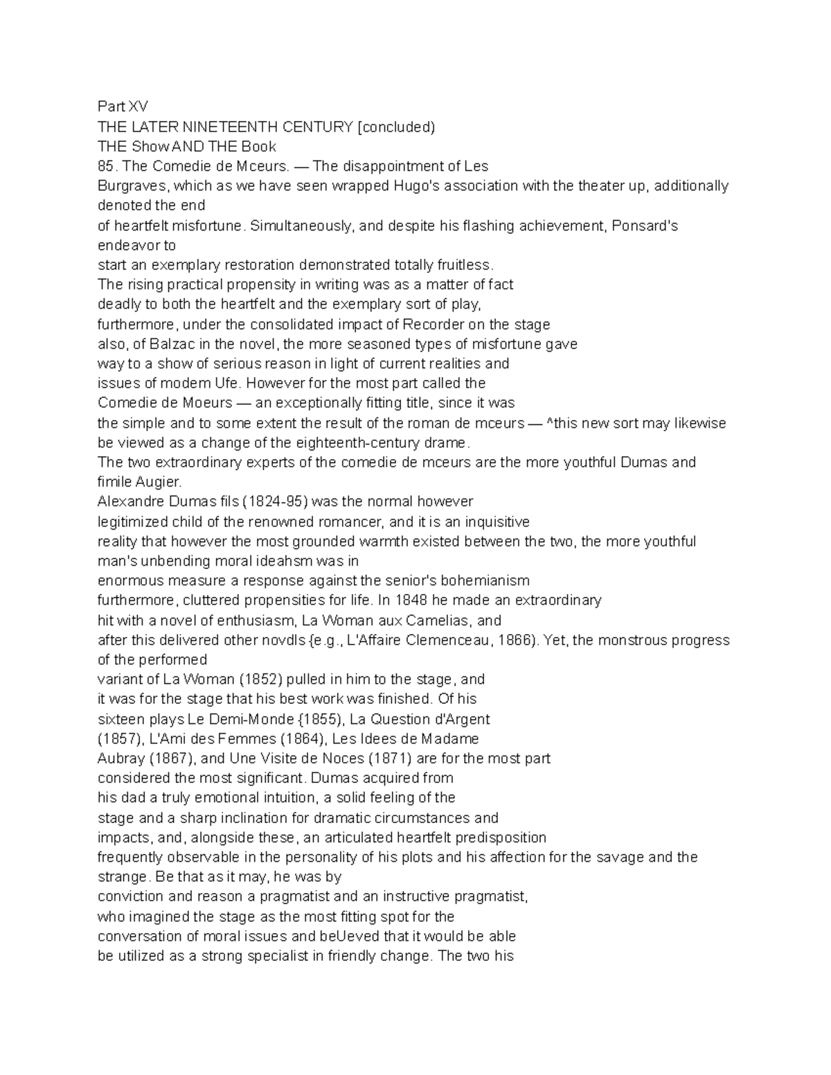 Introduction to french literature chpt 15 notes - Part XV THE LATER ...