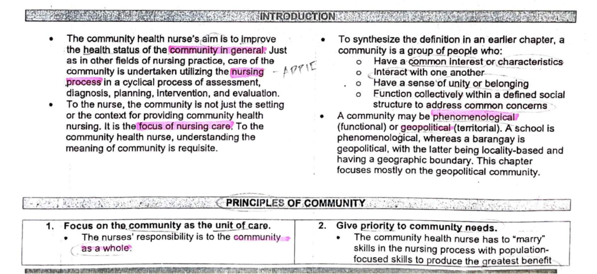 Chn lec finals - Nursing notes - , ~ - The community health nurse's ~ m ...