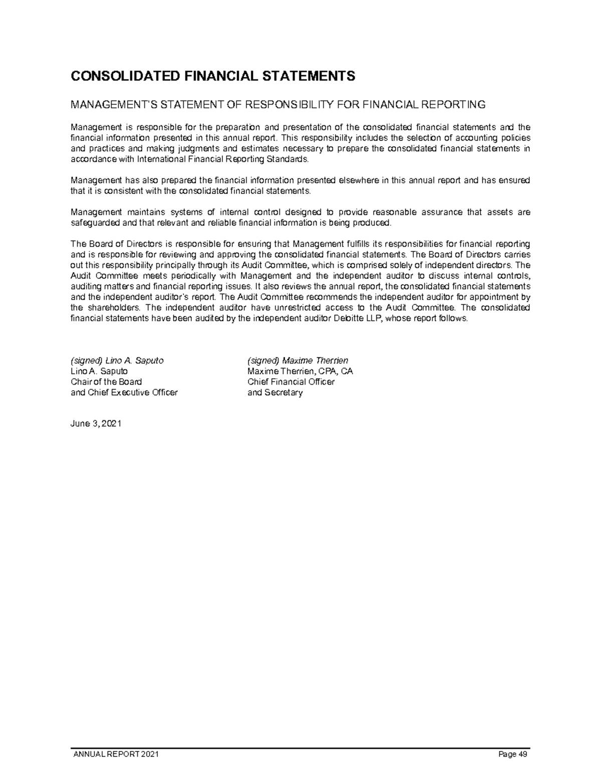 03 SAP Financialstatements 2021 ANG - CONSOLIDATED FINANCIAL STATEMENTS ...