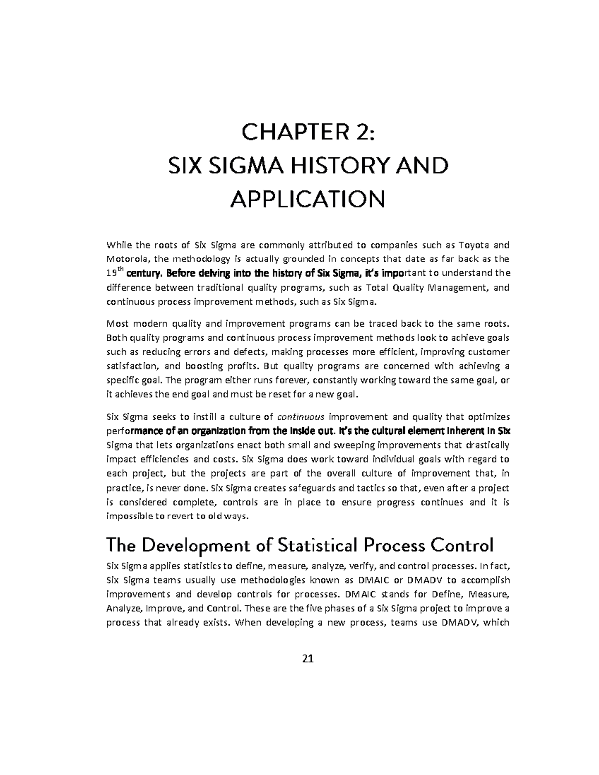 Dpk0kr2a1ju2-Chapter 2-Six Sigma Historyand Application - While the ...