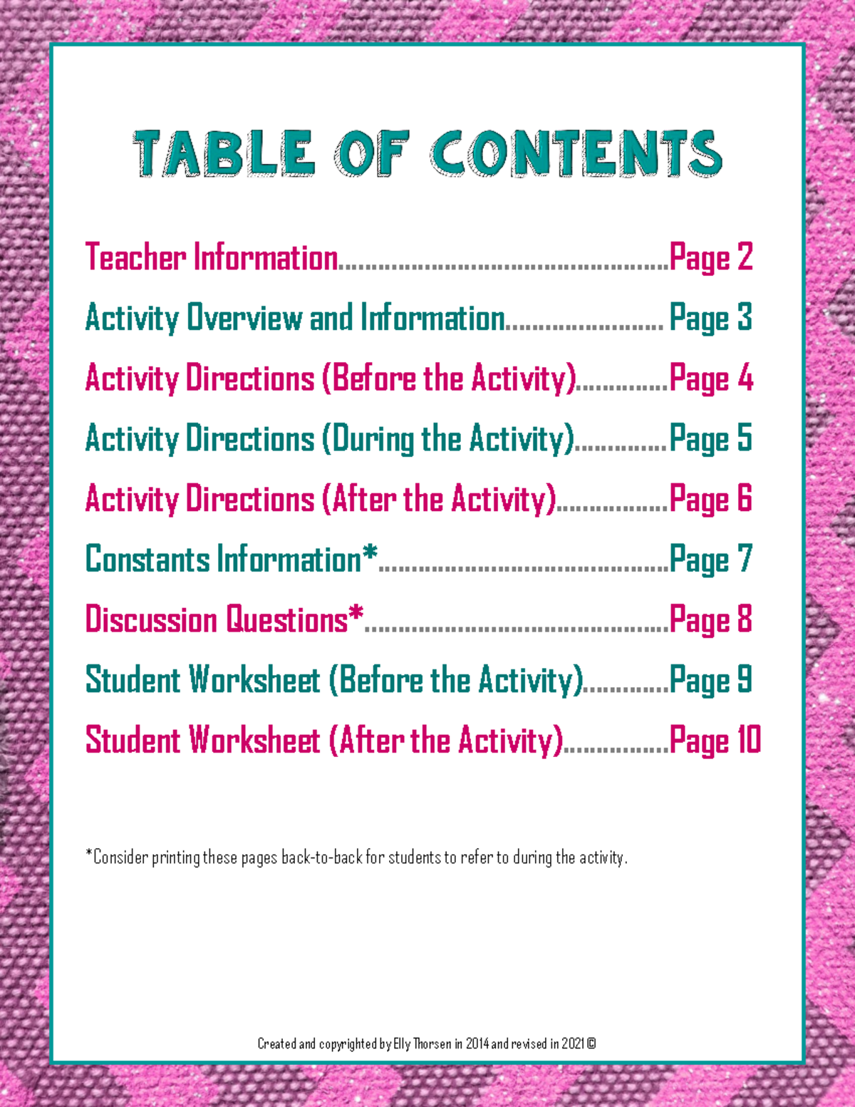 Constants Controlled Variablesin Experiments AScientific Method ...
