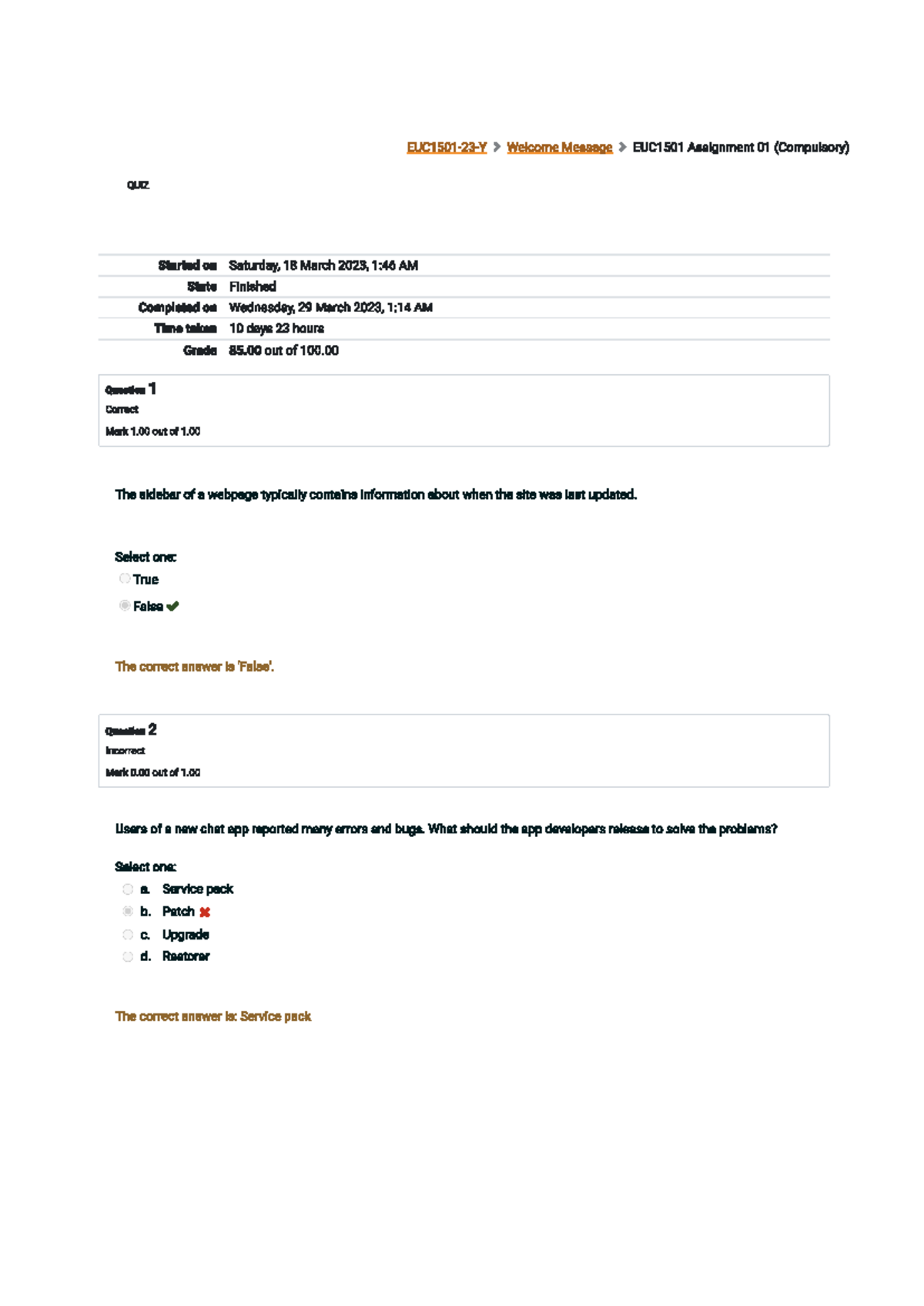 EUC Assignment 1 - ESSAY - PLC2602 - Studocu