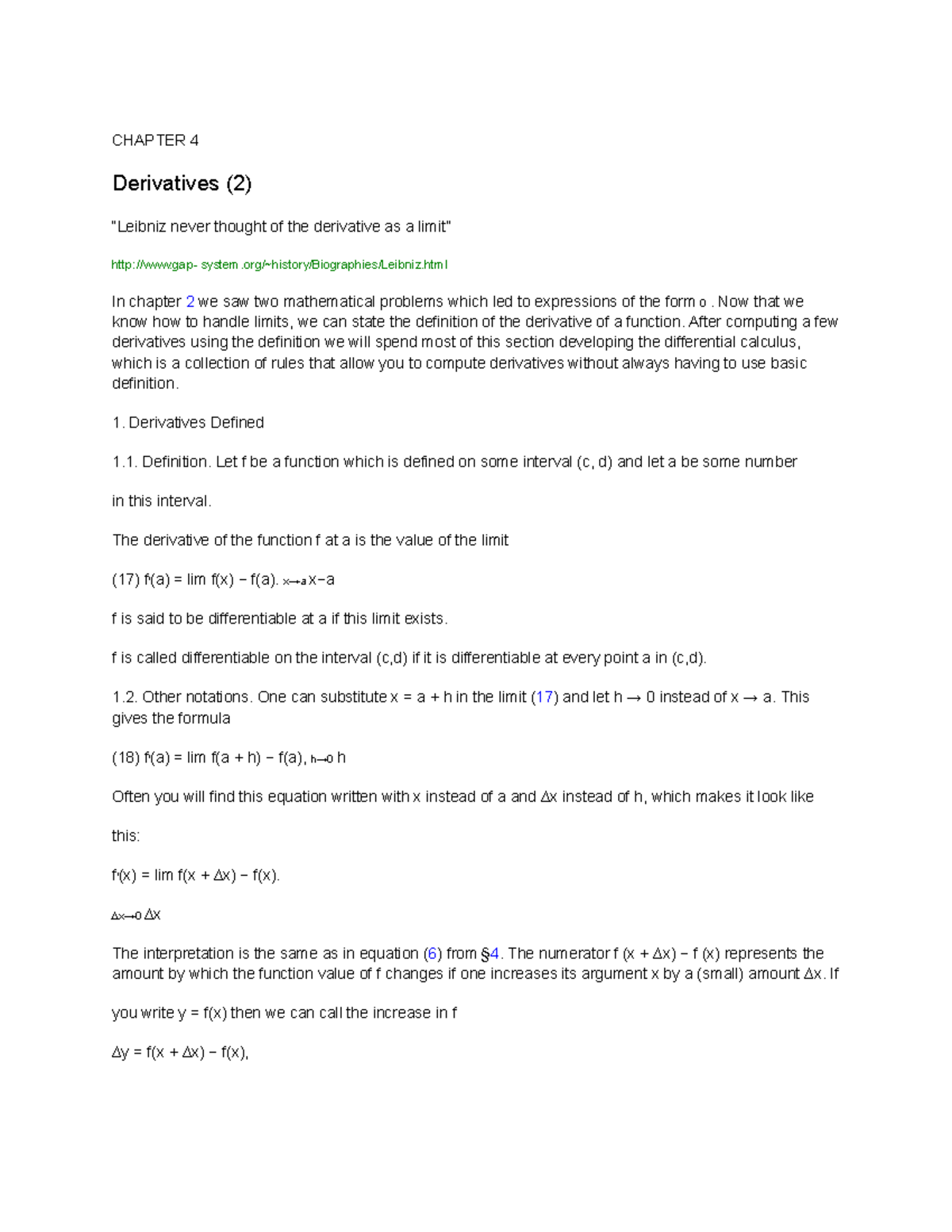 Chapter 4 plus - Very helpful notes from lectures - CHAPTER 4 ...