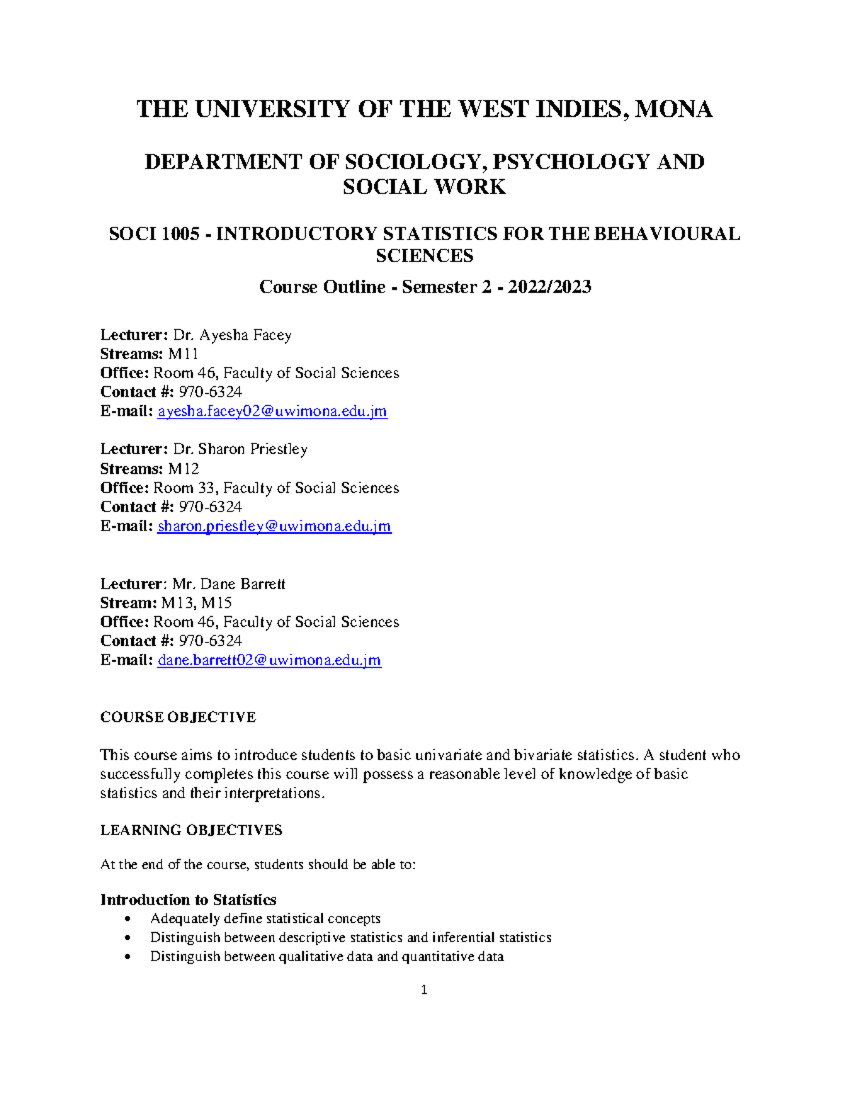 Course Outline - Mathematics for college students that will help them ...