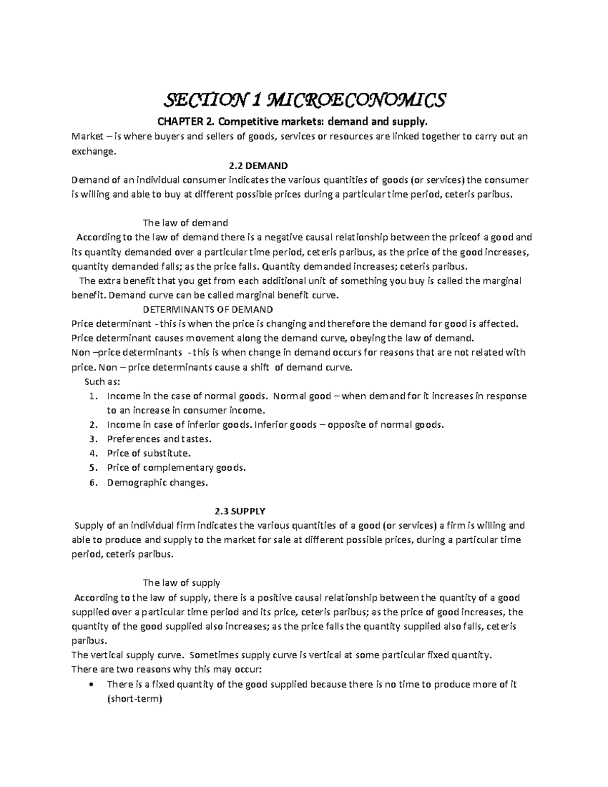 best Economic notes you will ever see for microeconomics ...