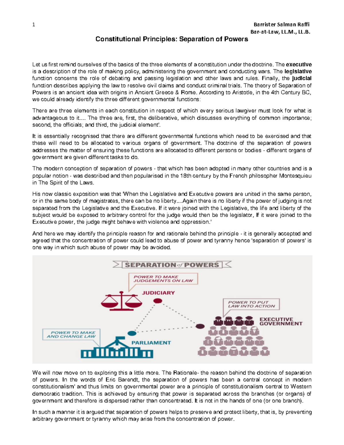 Separation-of-power - Separation-of-power - Bar-at-Law, LL., LL. Constitutional Principles ...