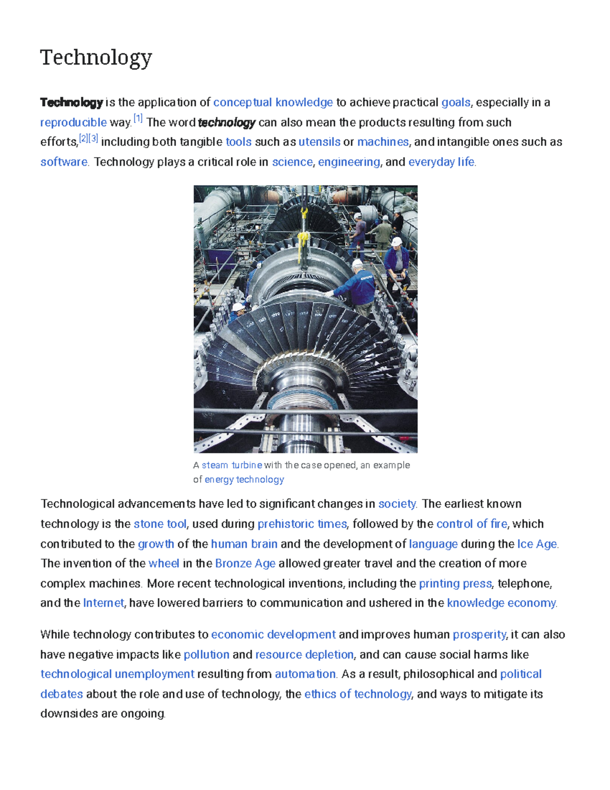 Technology - Wikipedia - Technology Technology is the application of ...