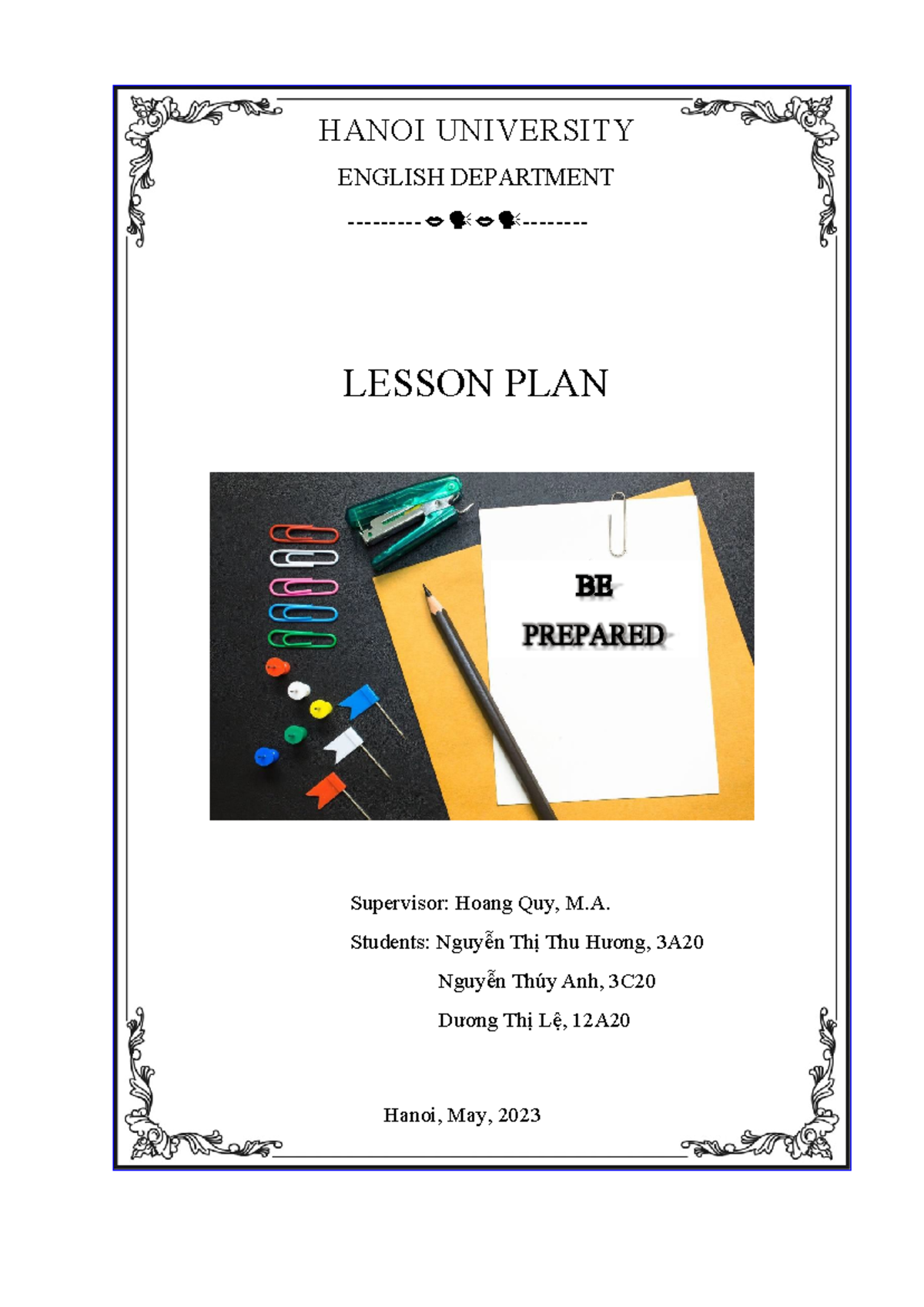 G5 Final-assessment - Englsh - HANOI UNIVERSITY ENGLISH DEPARTMENT ...