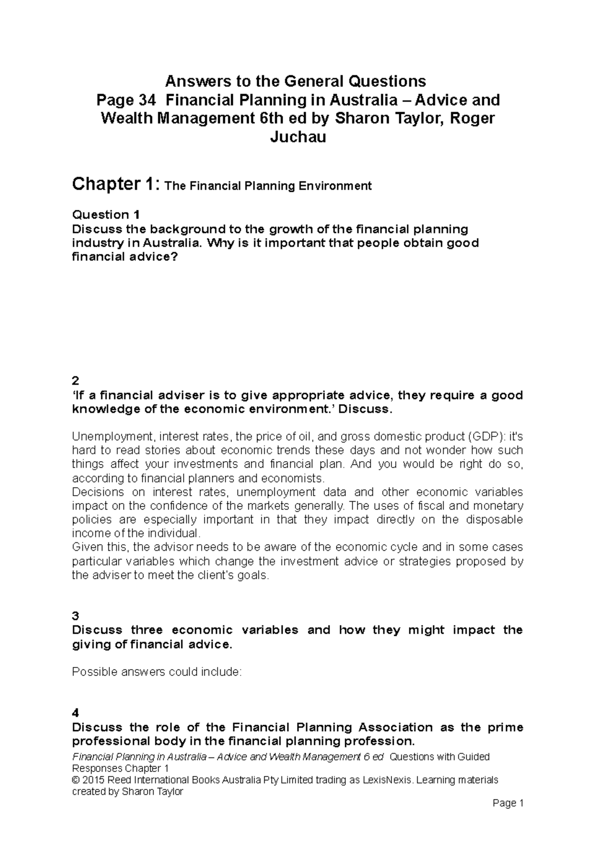 Chapter 1 questions 5 - 8 with solutions - Answers to the General ...