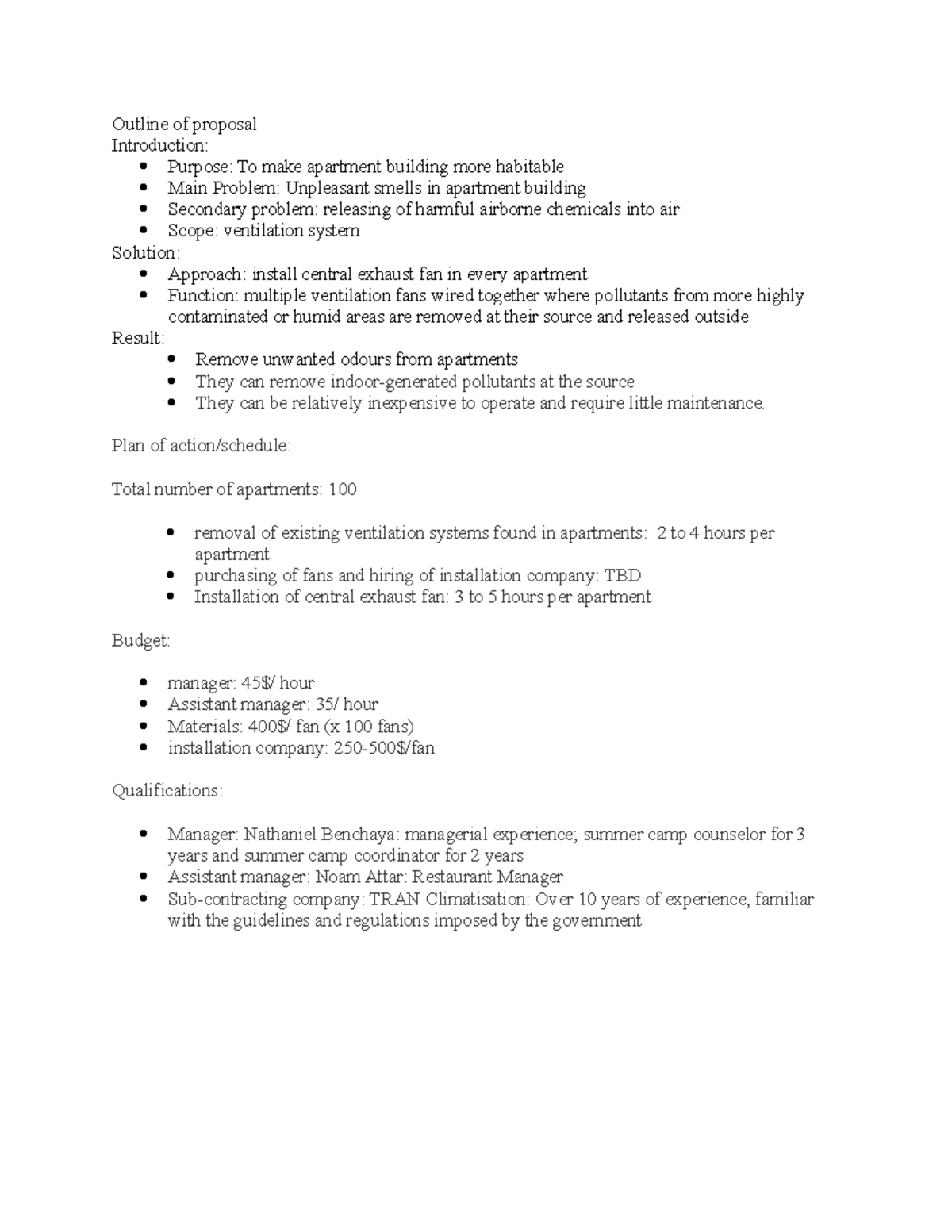 Outline of proposal - assignment - Outline of proposal Introduction ...