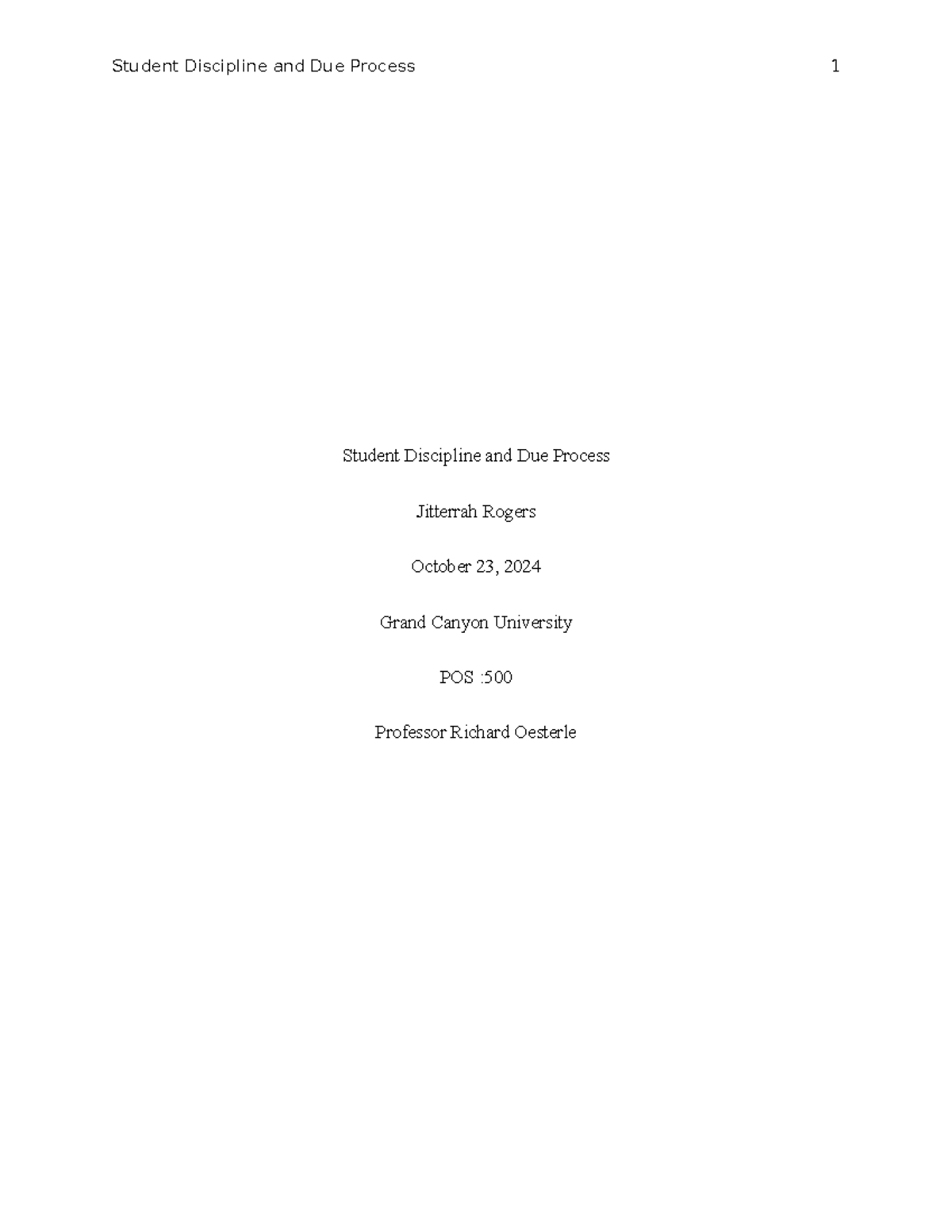 Student Discipline and Due Process - Student Discipline and Due Process ...