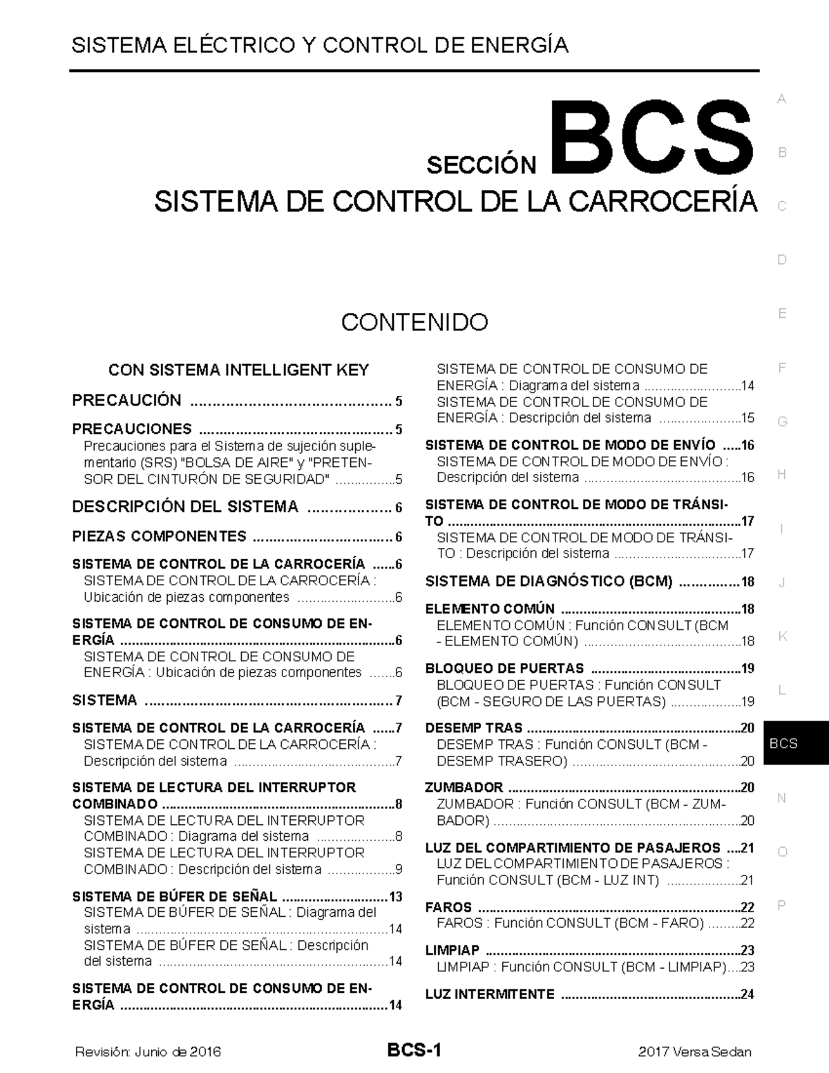 BCS - MANUAL - ####### BCS SISTEMA EL.. Y CONTROL DE ENERGÕA ####### C ...