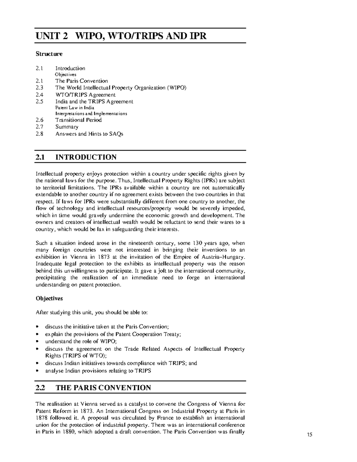Wto wipo - THESE FILES GIVE THE DETAILED HANDWRITTEN NOTES OF IPR ...
