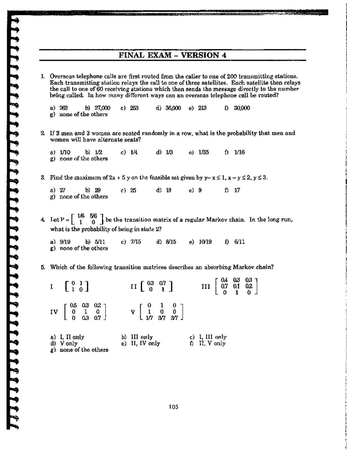 Sample Final V4 - MATH-M 118 - Studocu