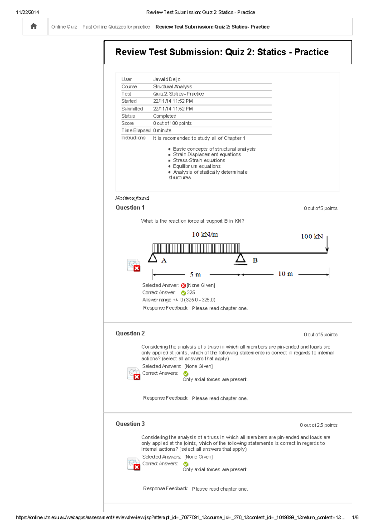 02-2 - Structural Quiz - H Online Quiz Past Online Quizzes for practice ...
