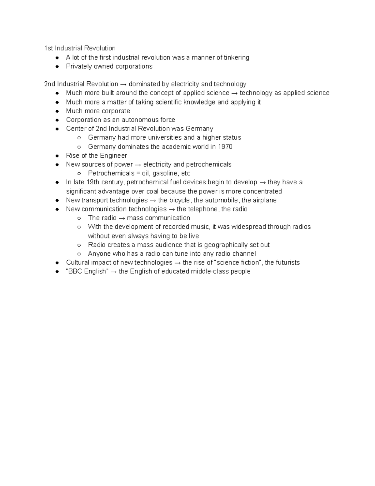 3 28 - The Second Industrial Revolution - 1st Industrial Revolution A ...