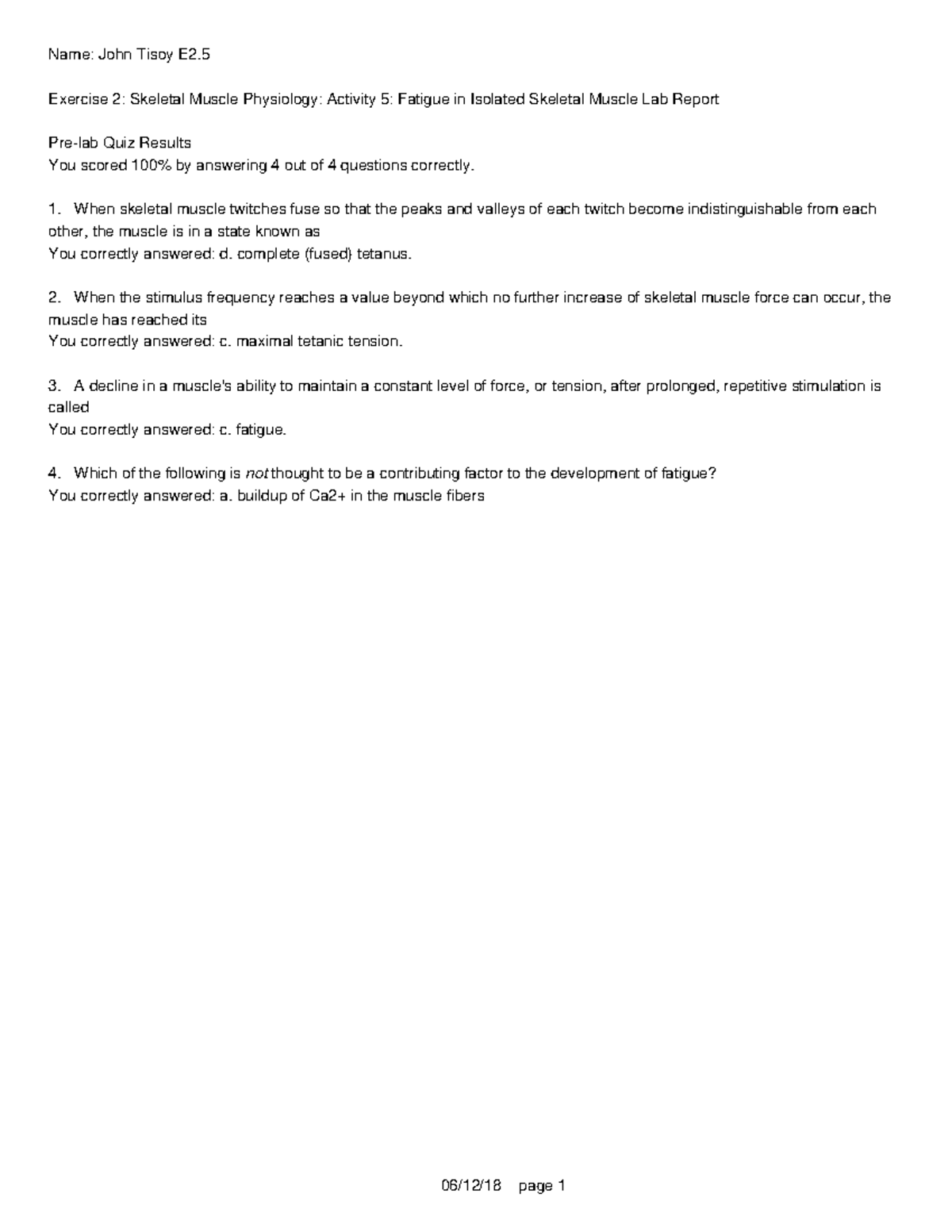 John Tisoy E 2 - Physiology Lecture notes 11 - Name: John Tisoy E2 ...