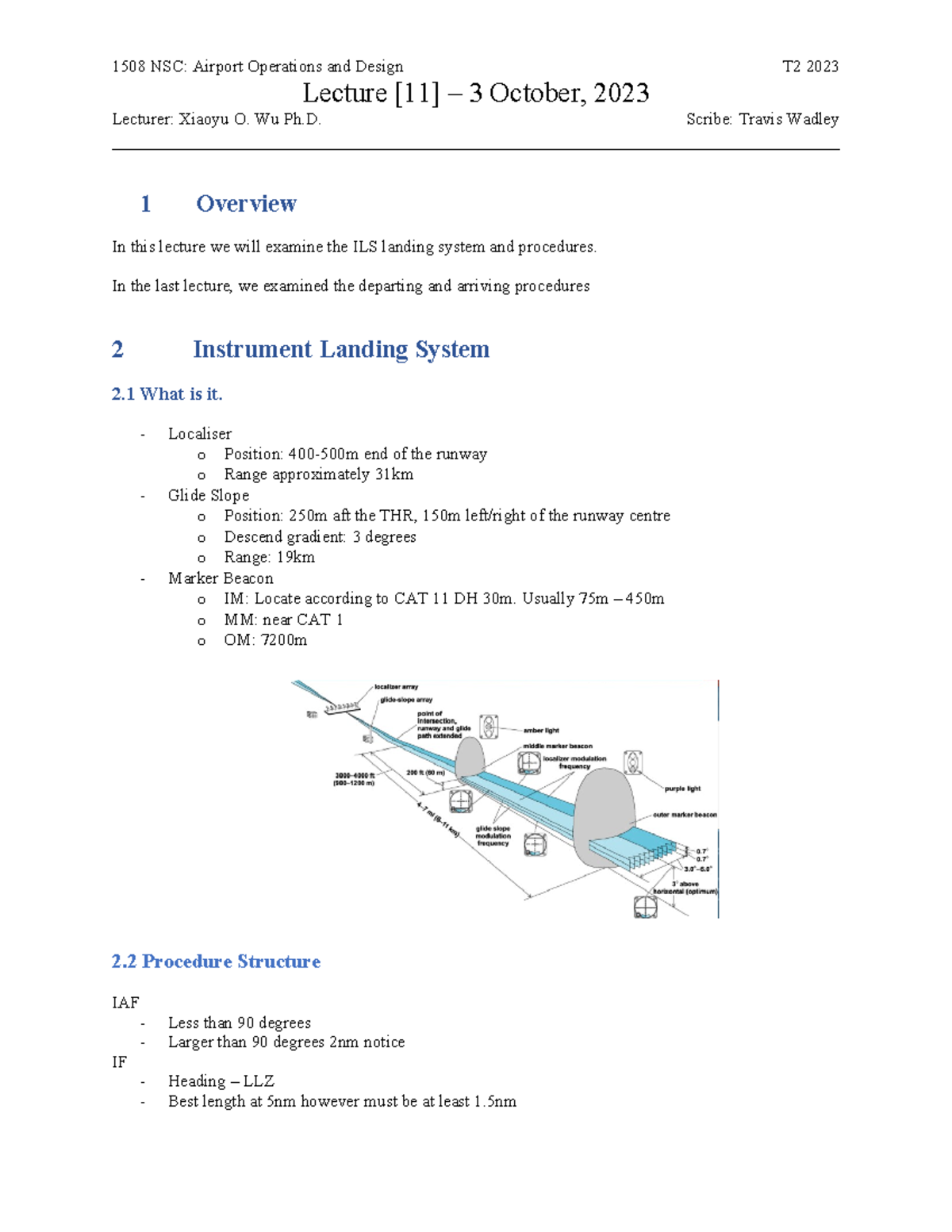 Week 11 - ILS - ttt - 1508 NSC: Airport Operations and Design T2 2023 ...