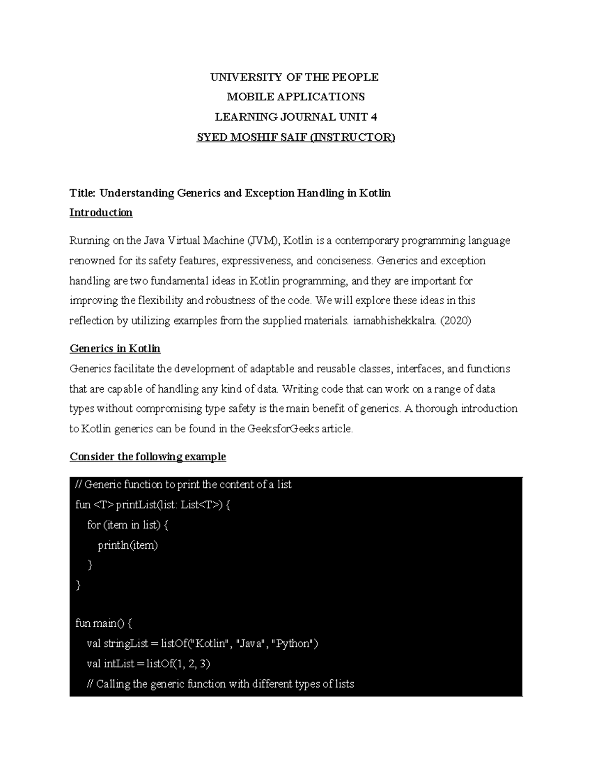 Learning journal unit 4 - UNIVERSITY OF THE PEOPLE MOBILE APPLICATIONS ...