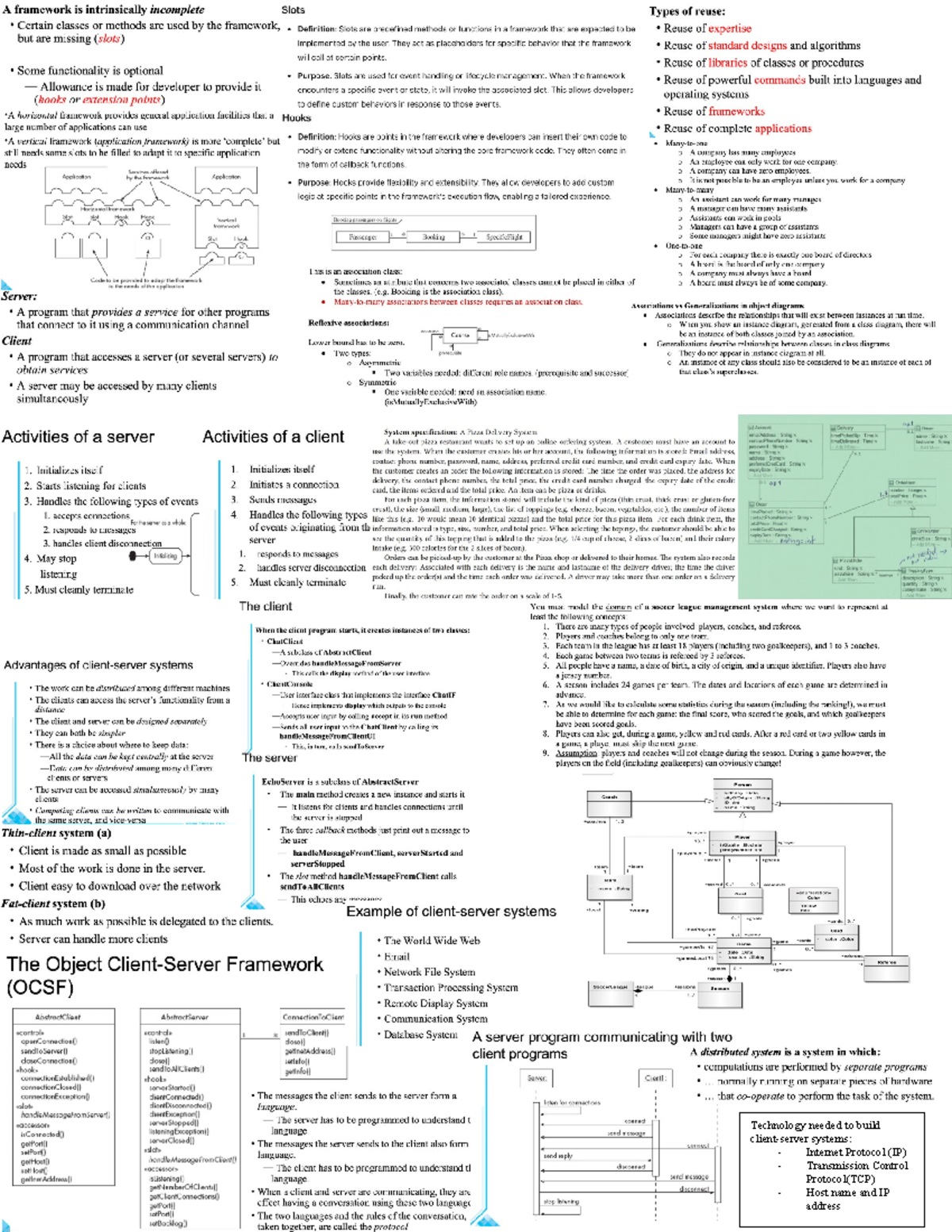 SEGMidterm Cheat Sheet - SEG2105 - Technology needed to build client-server systems: - Internet ...