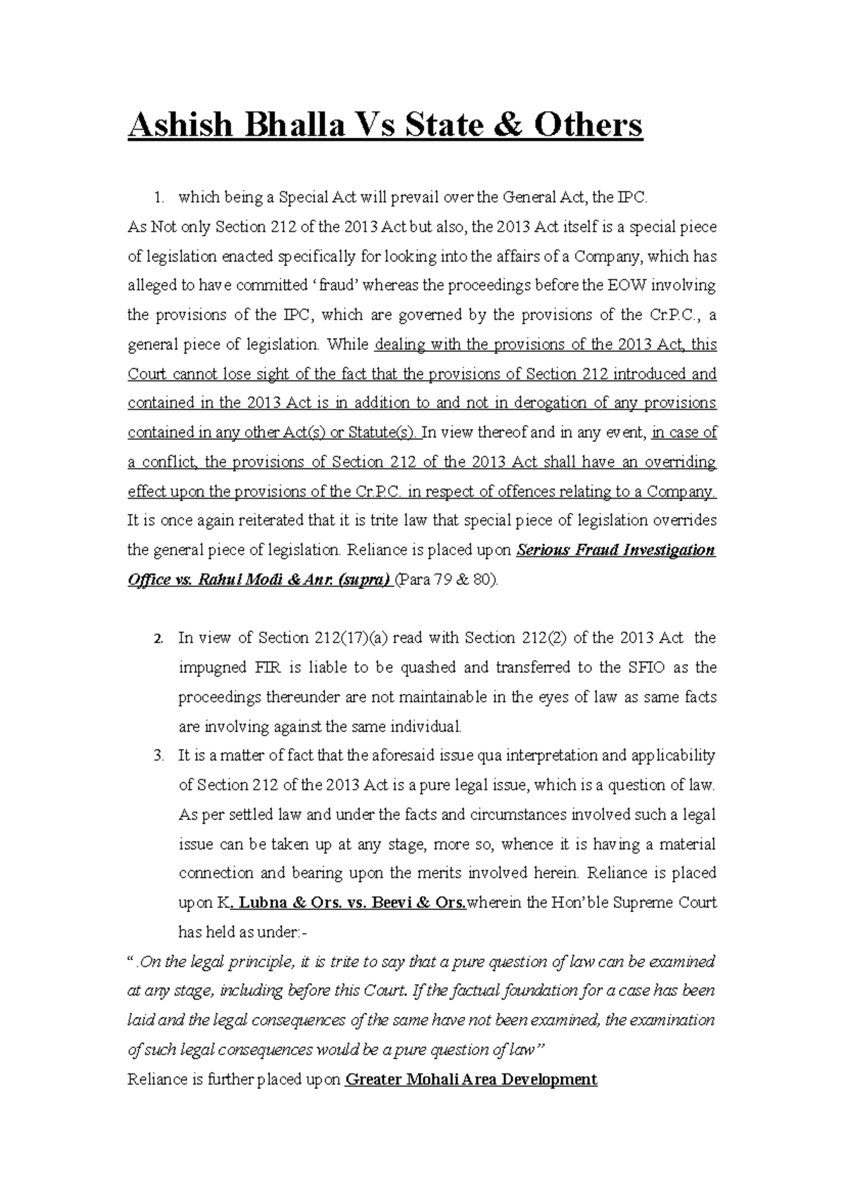 Ashish Bhalla Vs State & Others - Ashish Bhalla Vs State & Others which ...