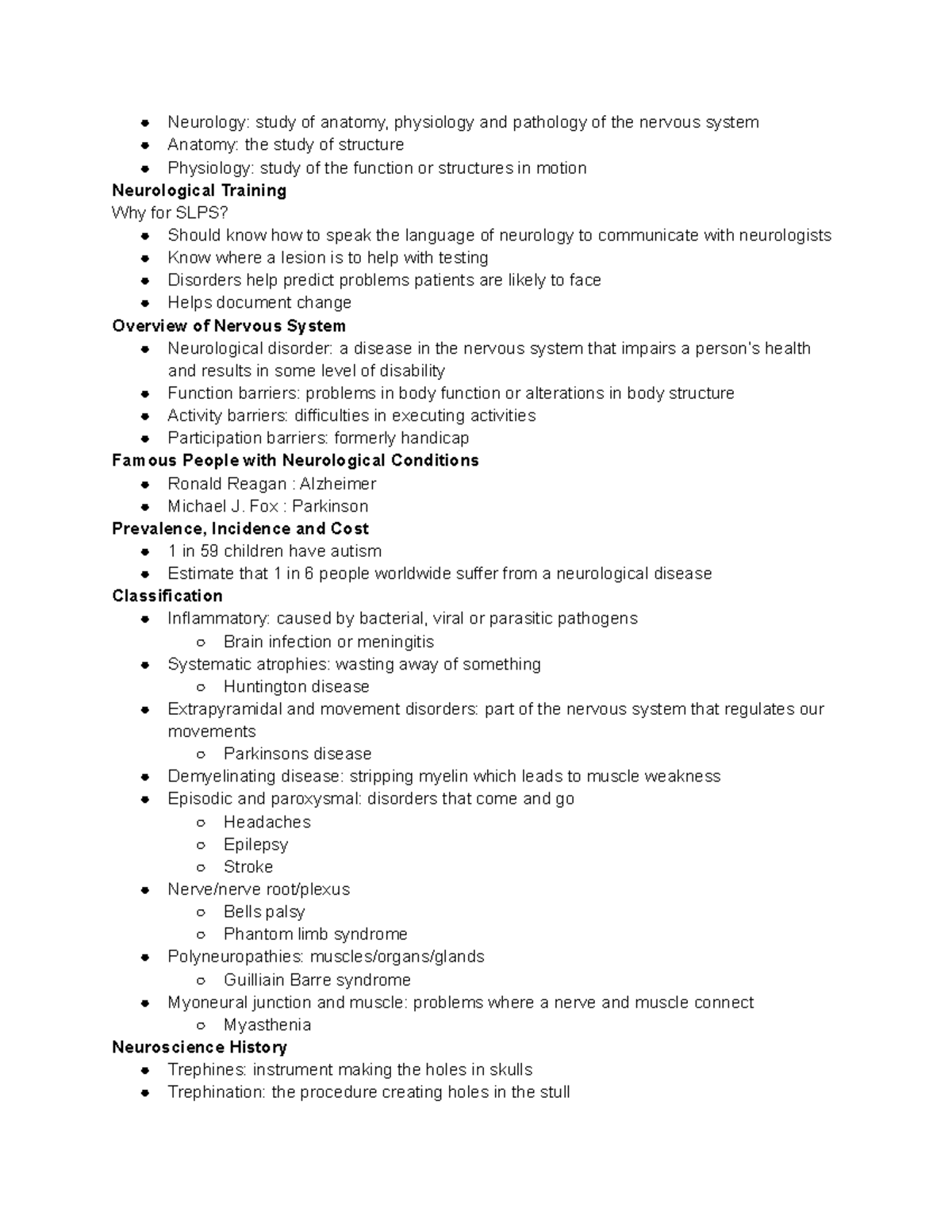 Chapter 1 - Lecture notes to prepare for exam/assignments - Neurology ...