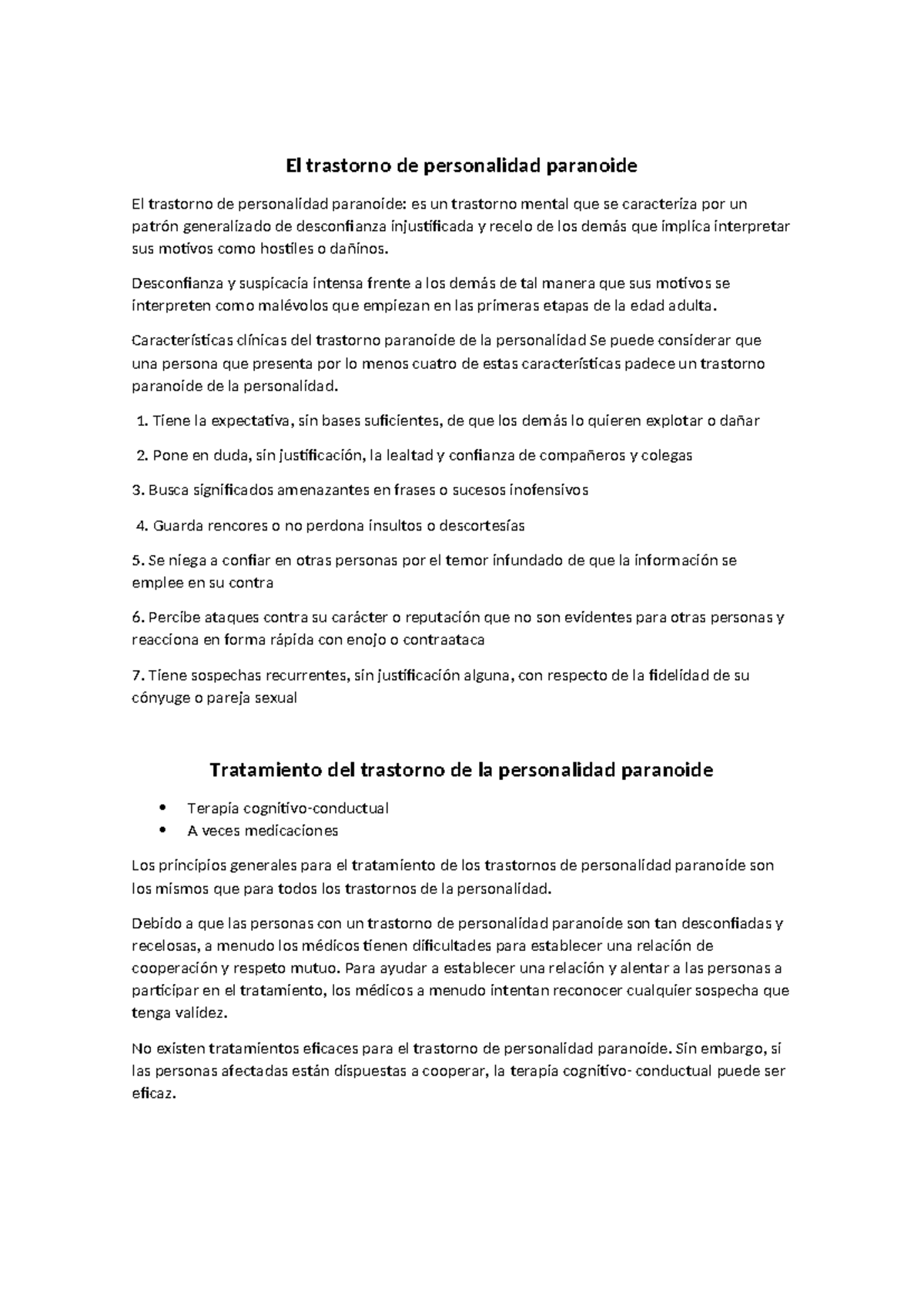 El trastorno de personalidad paranoide - Desconfianza y suspicacia ...