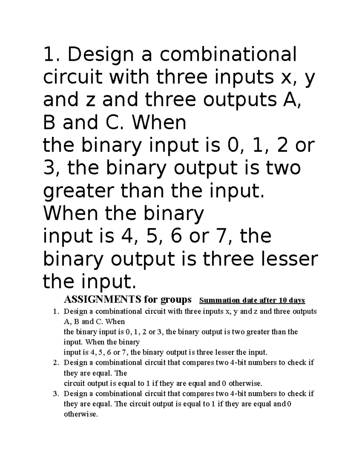 4 5999168155358858812 - 1. Design a combinational circuit with three ...