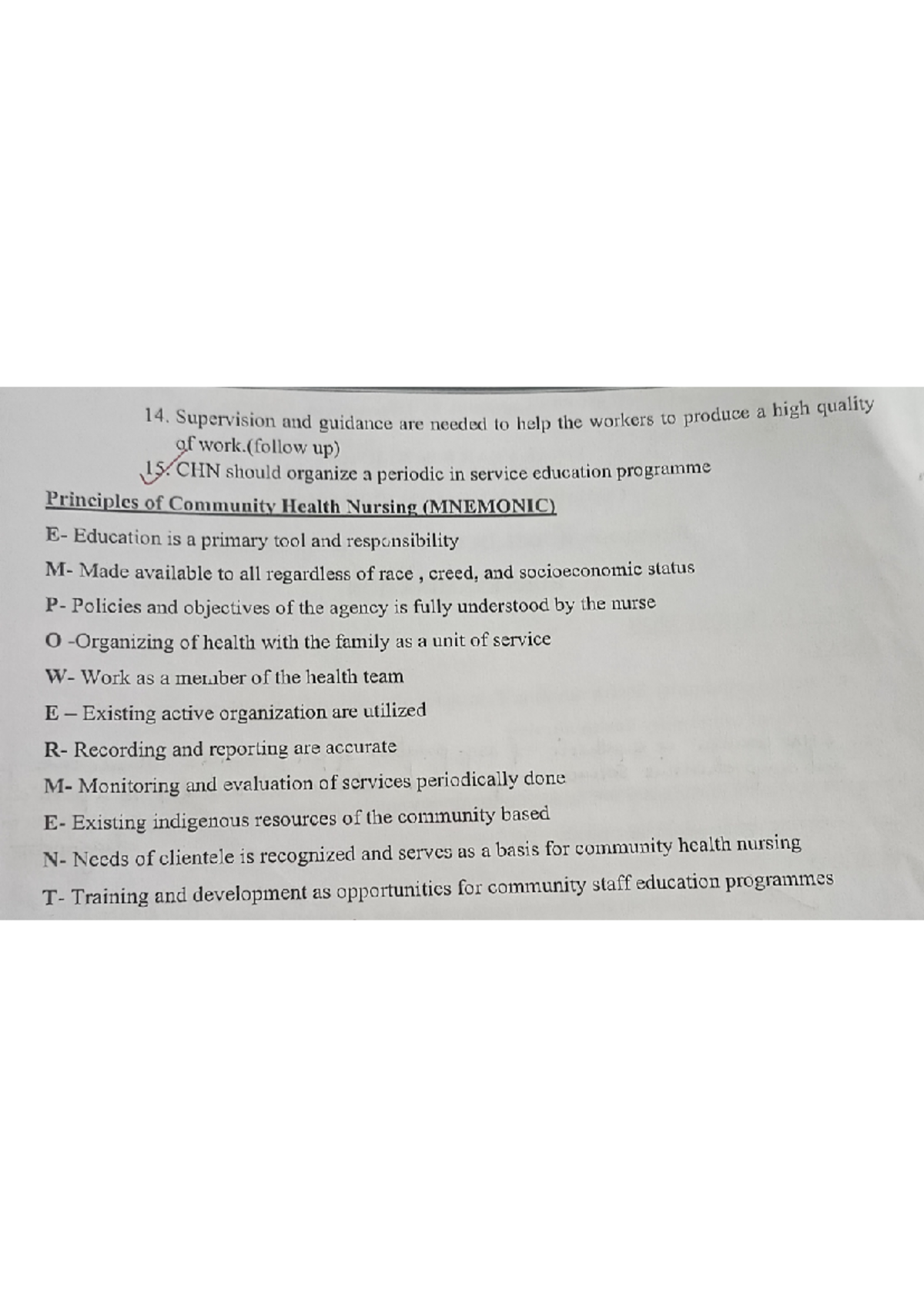CHN principles - Bsc nursing - Studocu