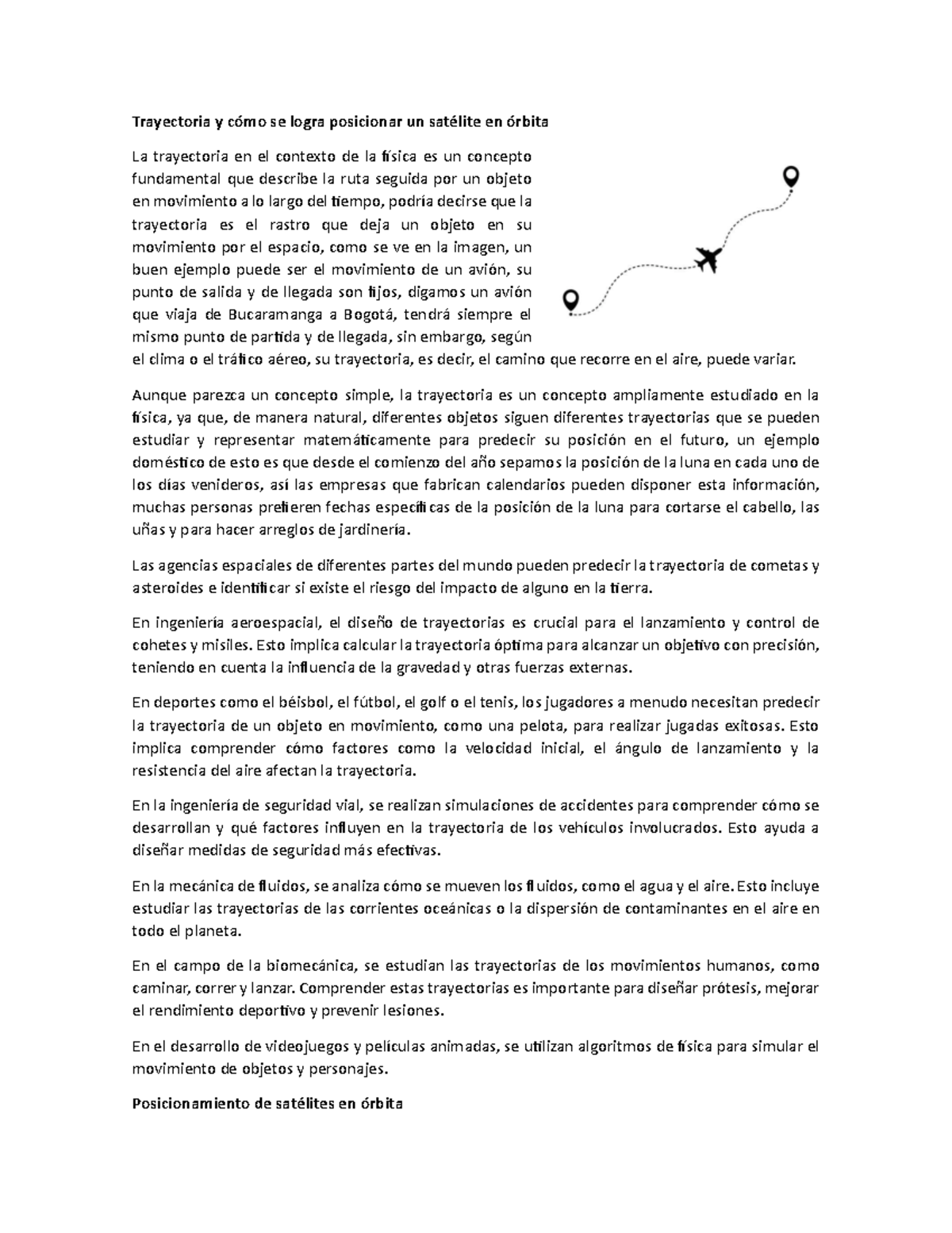 Trayectorias y mov. parab. - Satélites en órbita - Trayectoria y cómo ...