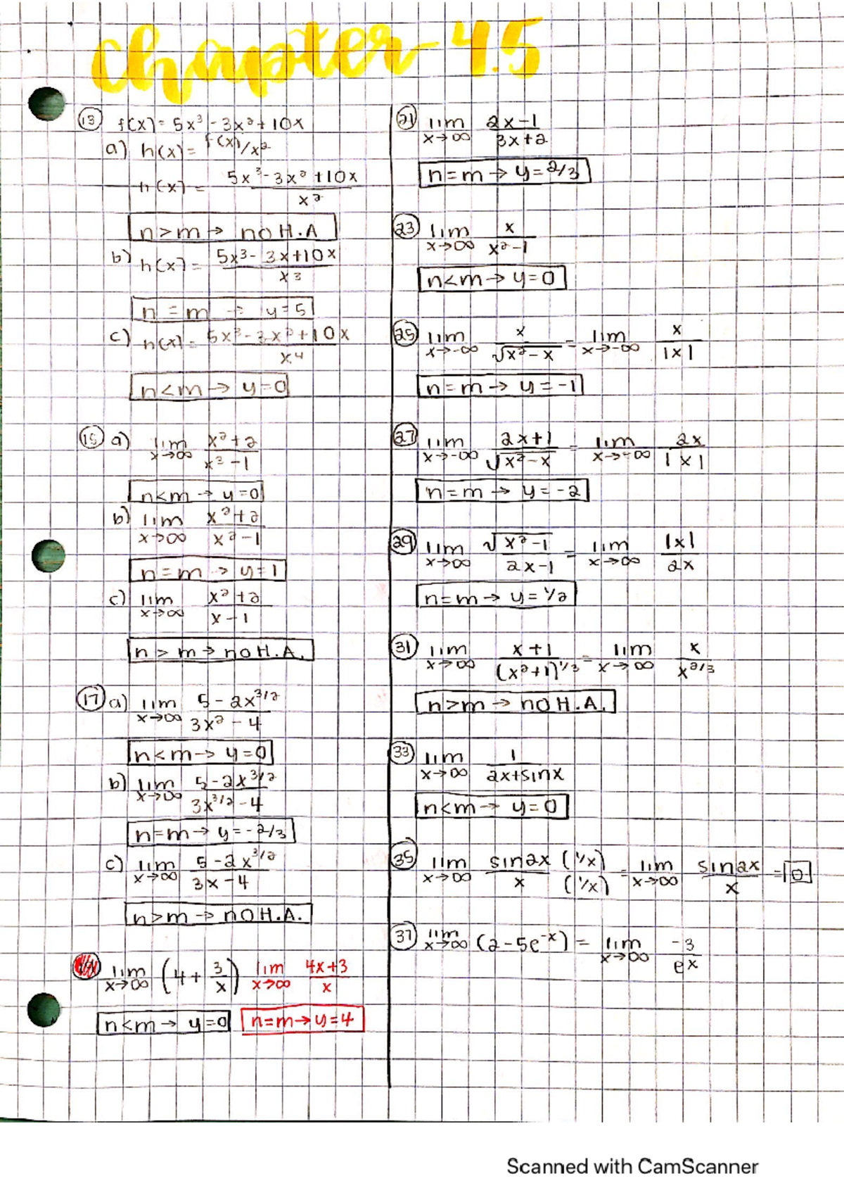 Limits - practice problems + corrections - MATH 1210 - Studocu