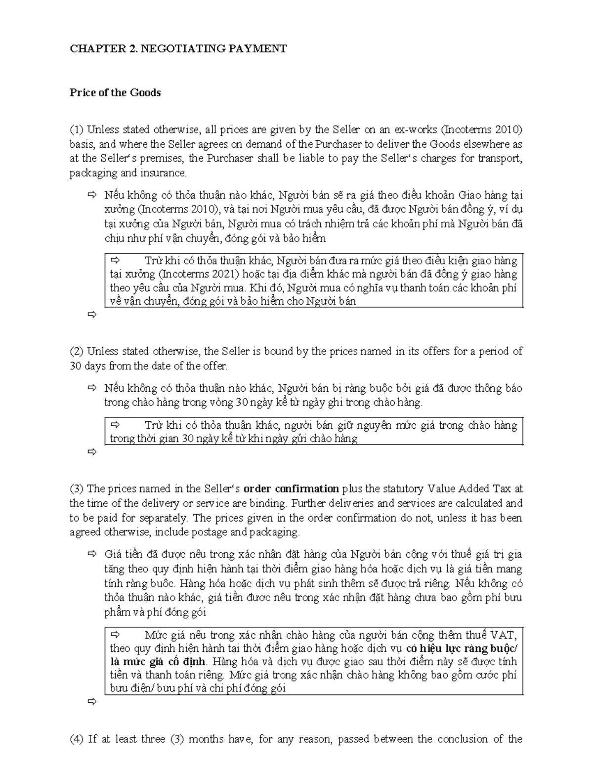 Chapter 2- English Vietnamese Translation - November 2021 - Student - CHAPTER 2. NEGOTIATING ...