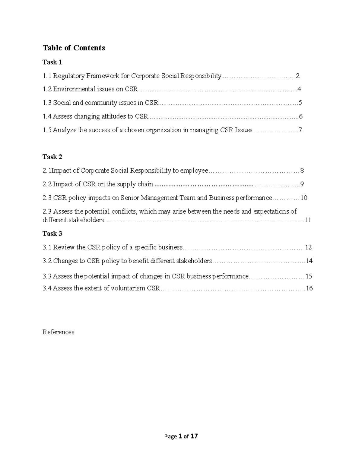 CSR NEW-3 - Corporate Social Responsibility - Table of Contents 1 ...