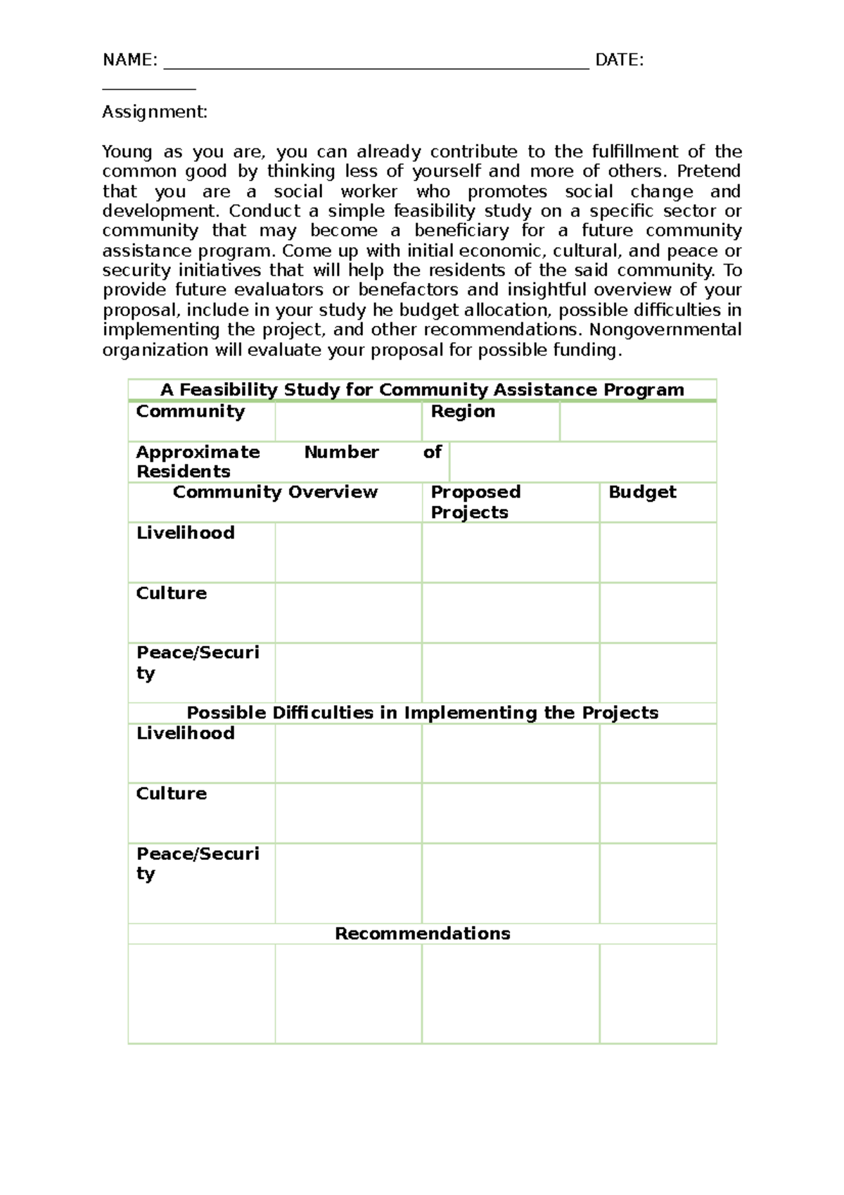 Valed-Q1WK1DA1 Assignment - NAME: __________________________________________________ DATE: - Studocu