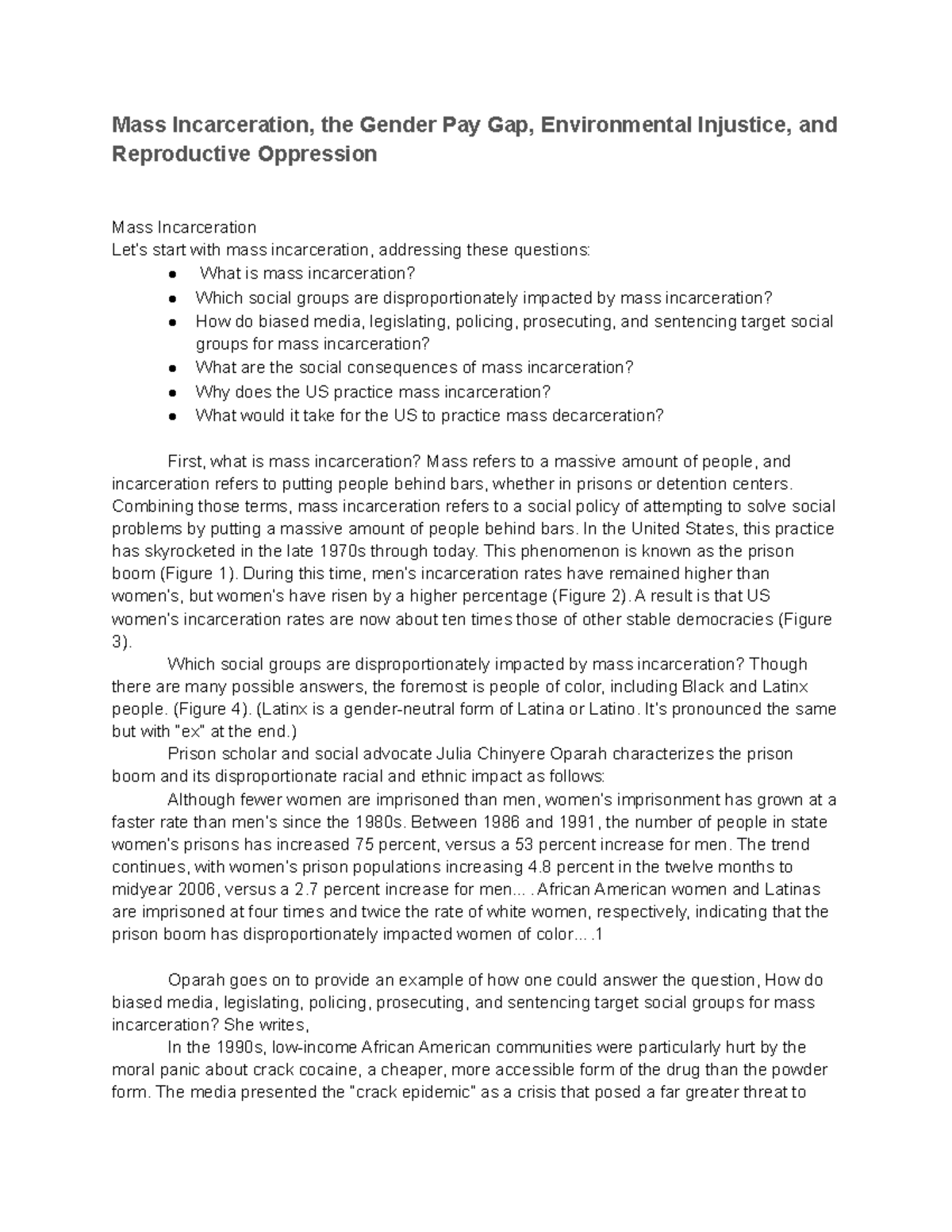 Wgs 7 - These are notes/materials to practice for future quizzes - Mass ...