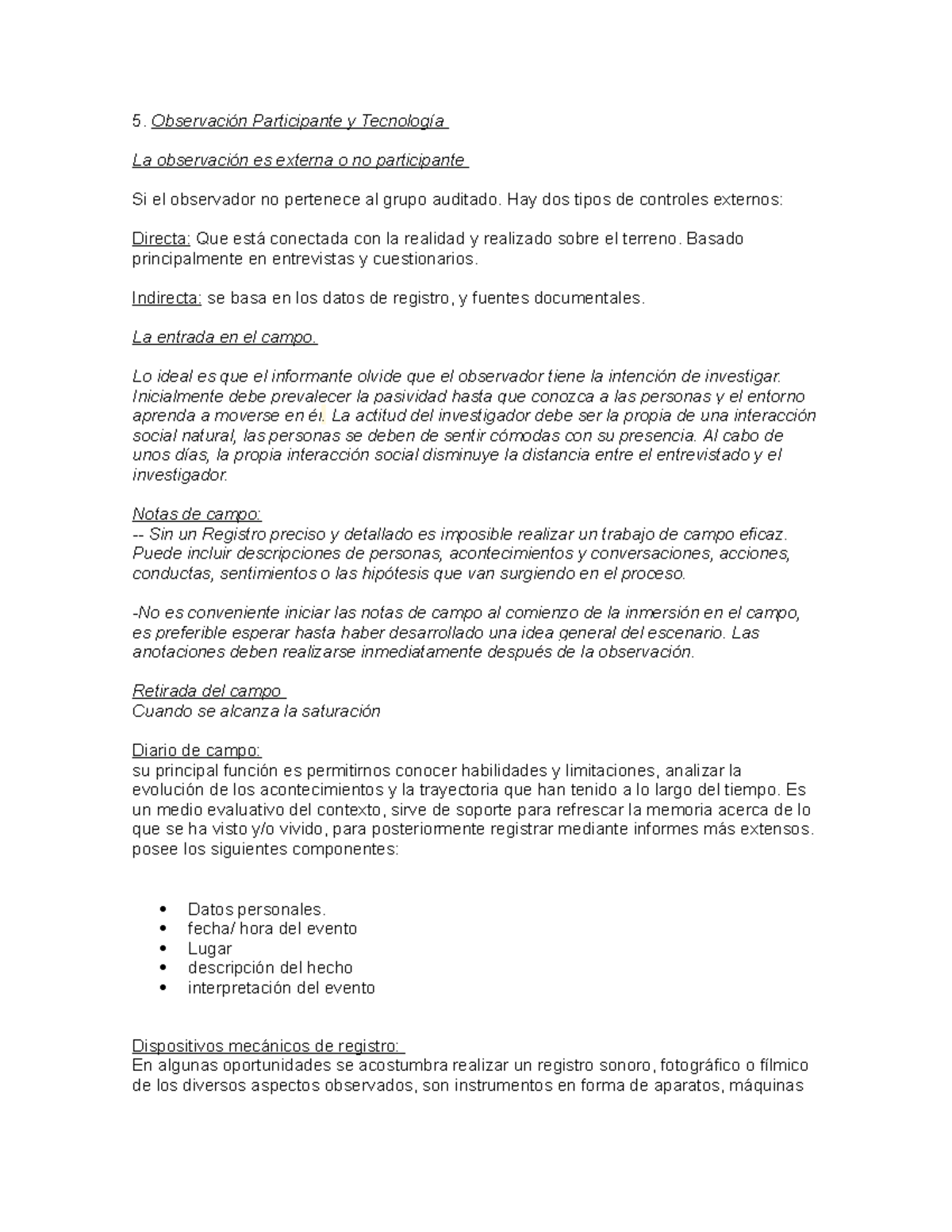 4 y 5 monografo - actividad 16 - 5. Observación Participante y ...