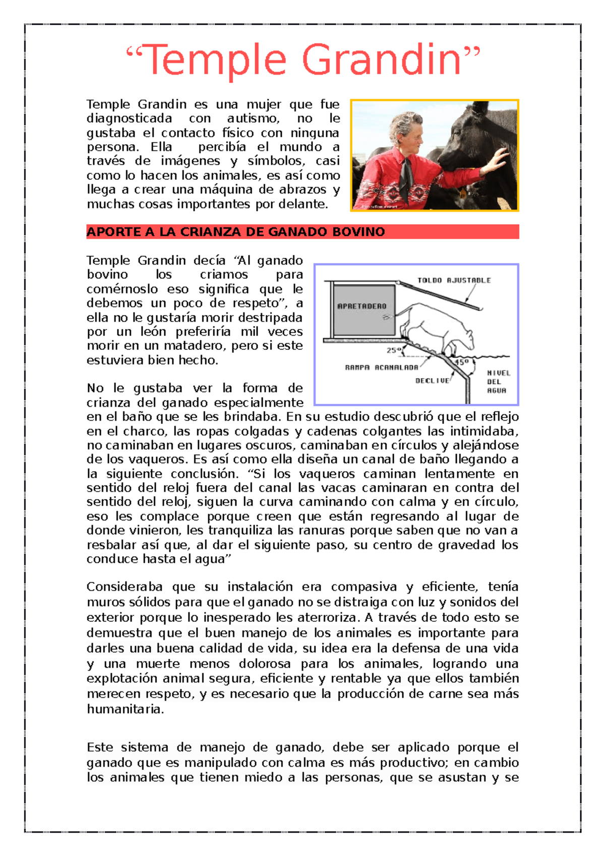 Análisis Temple Grandin - “Temple Grandin” Temple Grandin es una mujer ...