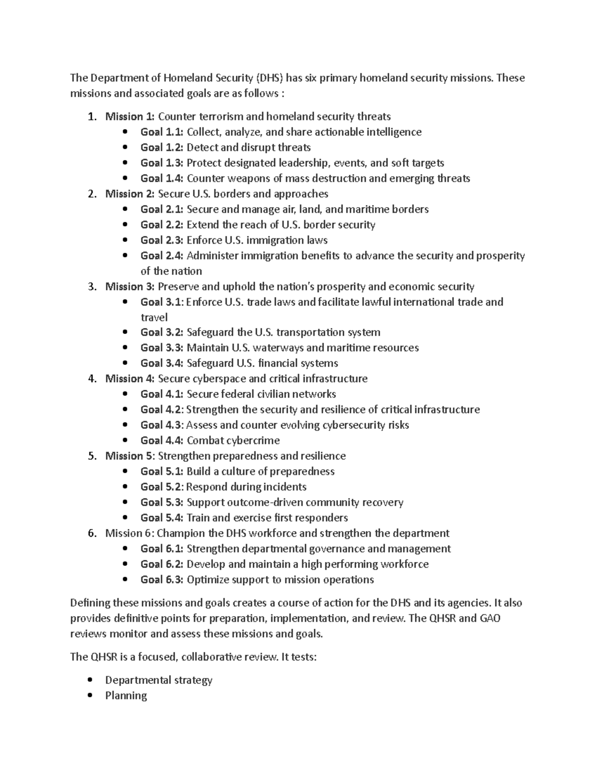 Planning and Evaluation - The Department of Homeland Security (DHS) has ...