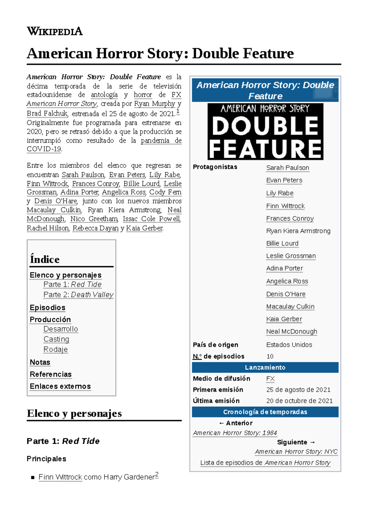 American Horror Story Double Feature - ← Anterior American Horror Story ...