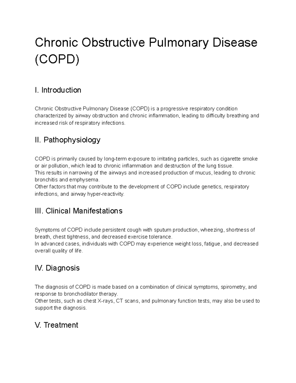 Pathophysiology (NUR 322) Lecture 24 - Chronic Obstructive Pulmonary ...