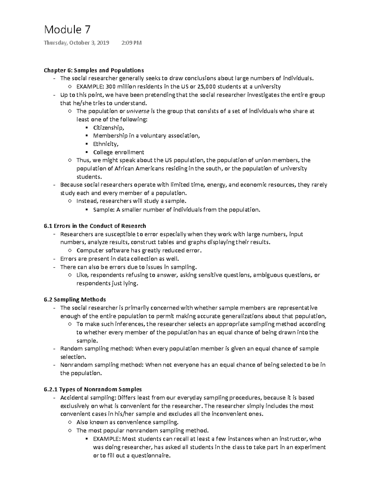 Chapter 6 Samples and Populations - Warning: TT: undefined function: 32 - Studocu