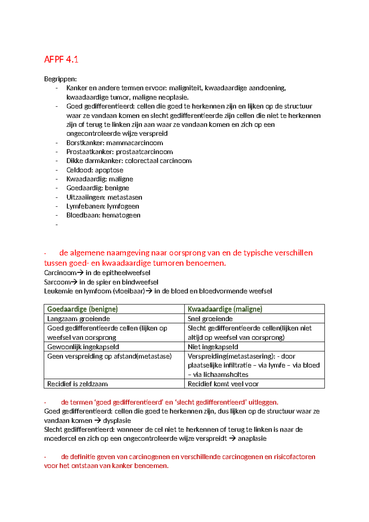 AFPF & CGO 4.1 - Samenvatting Ross and Wilson Anatomie en Fysiologie in gezondheid en ziekte ...