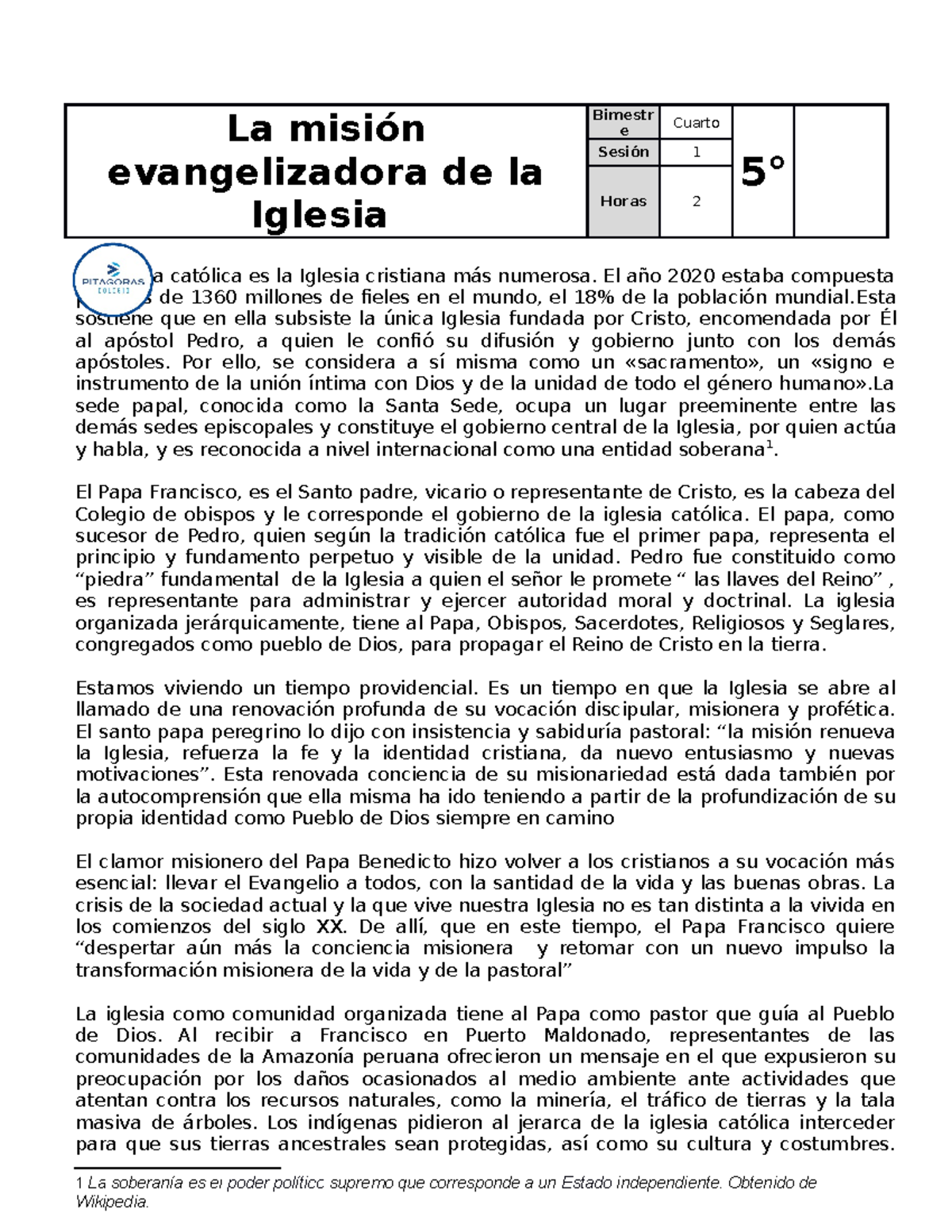 Sesión 1 - IV BIM - 5to sec Material - ciencias socales - Studocu