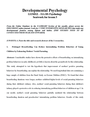 Lifespan Perspective Dev Psych - State five characteristics of human ...