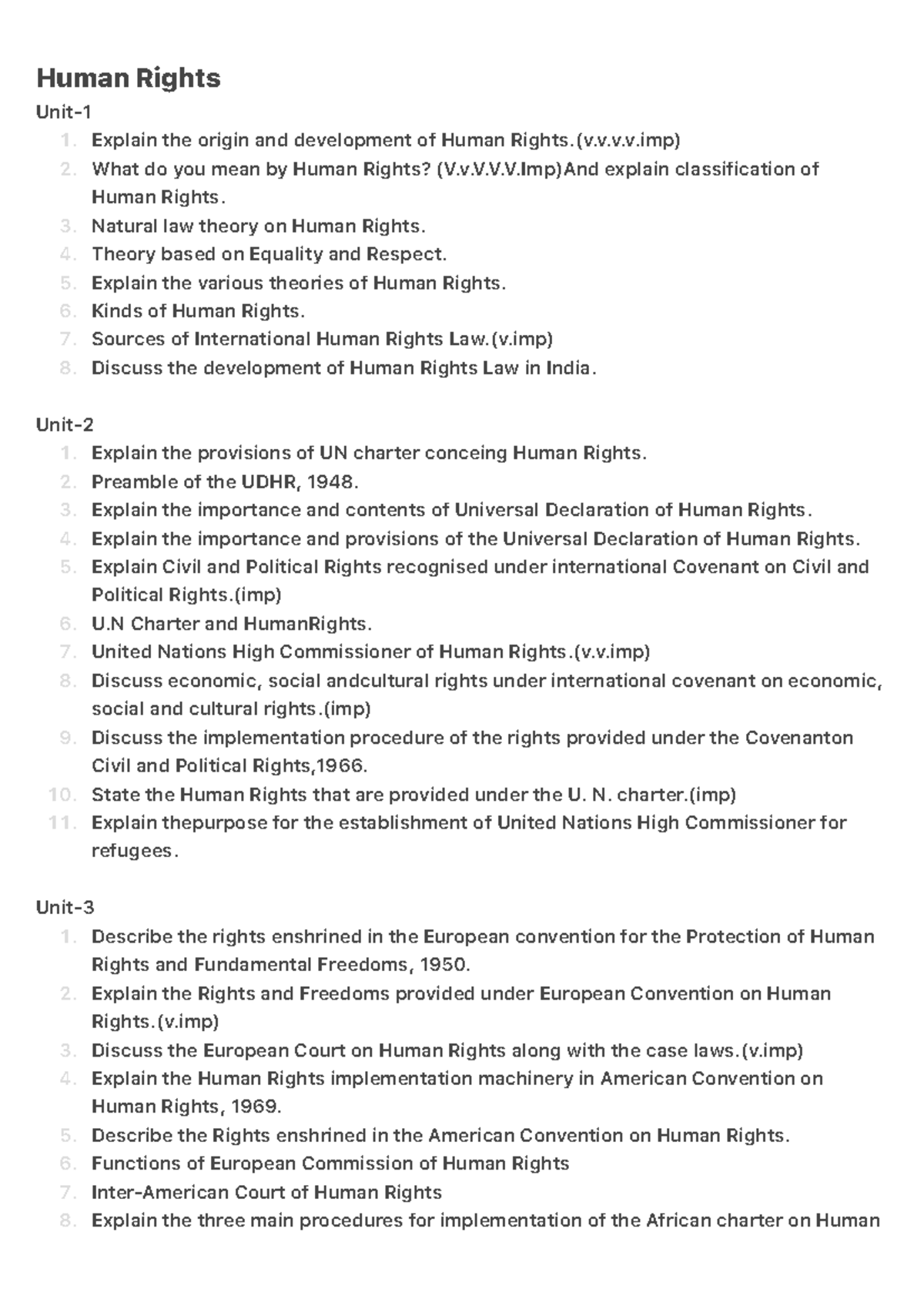 Human Rights unit1 - 1. 2. 3. 4. 5. 6. 7. 8. 1. 2. 3. 4. 5. 6. 7. 8. 9 ...