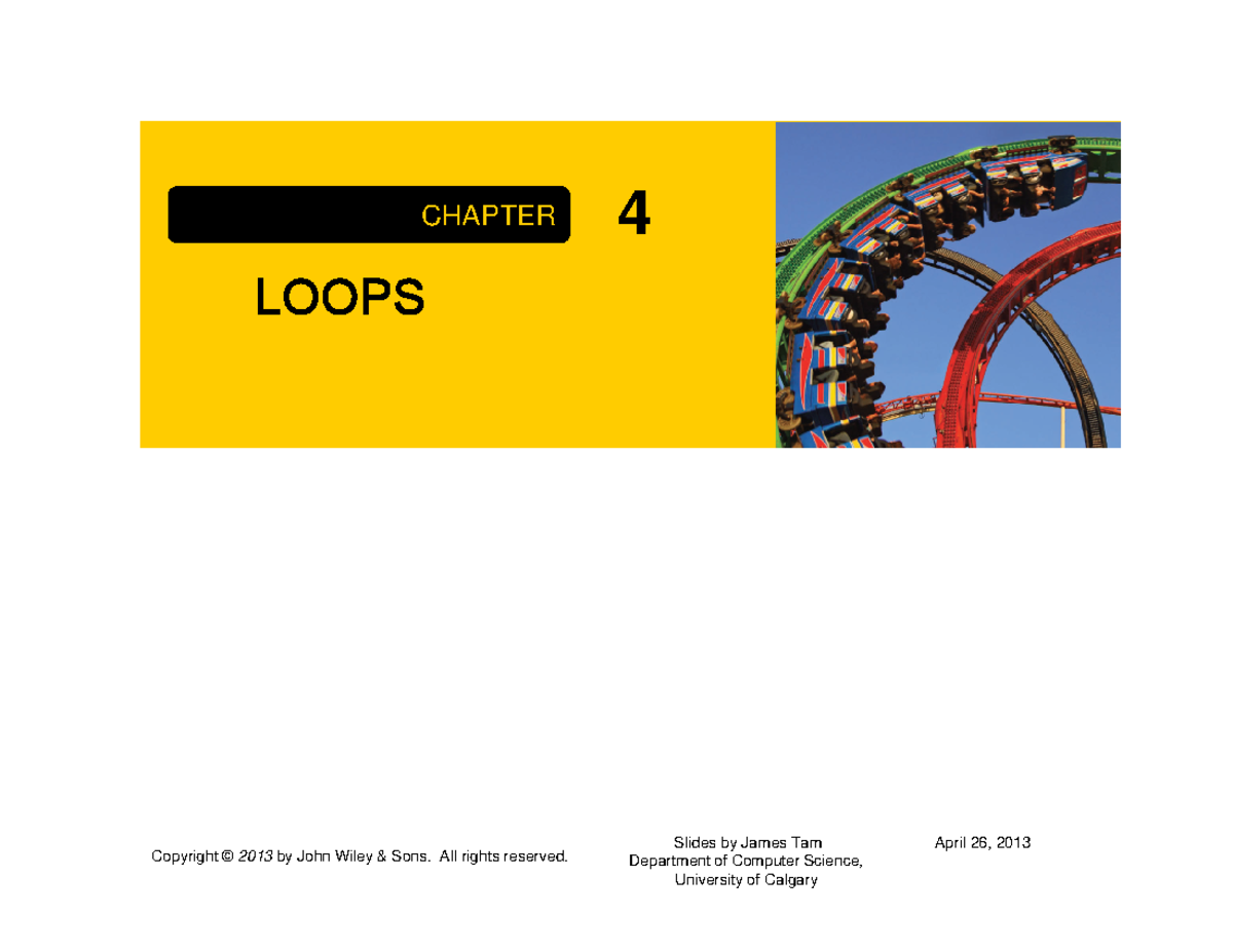 Chapter 4 - Lecture notes 4 - Copyright © 2013 by John Wiley & Sons ...